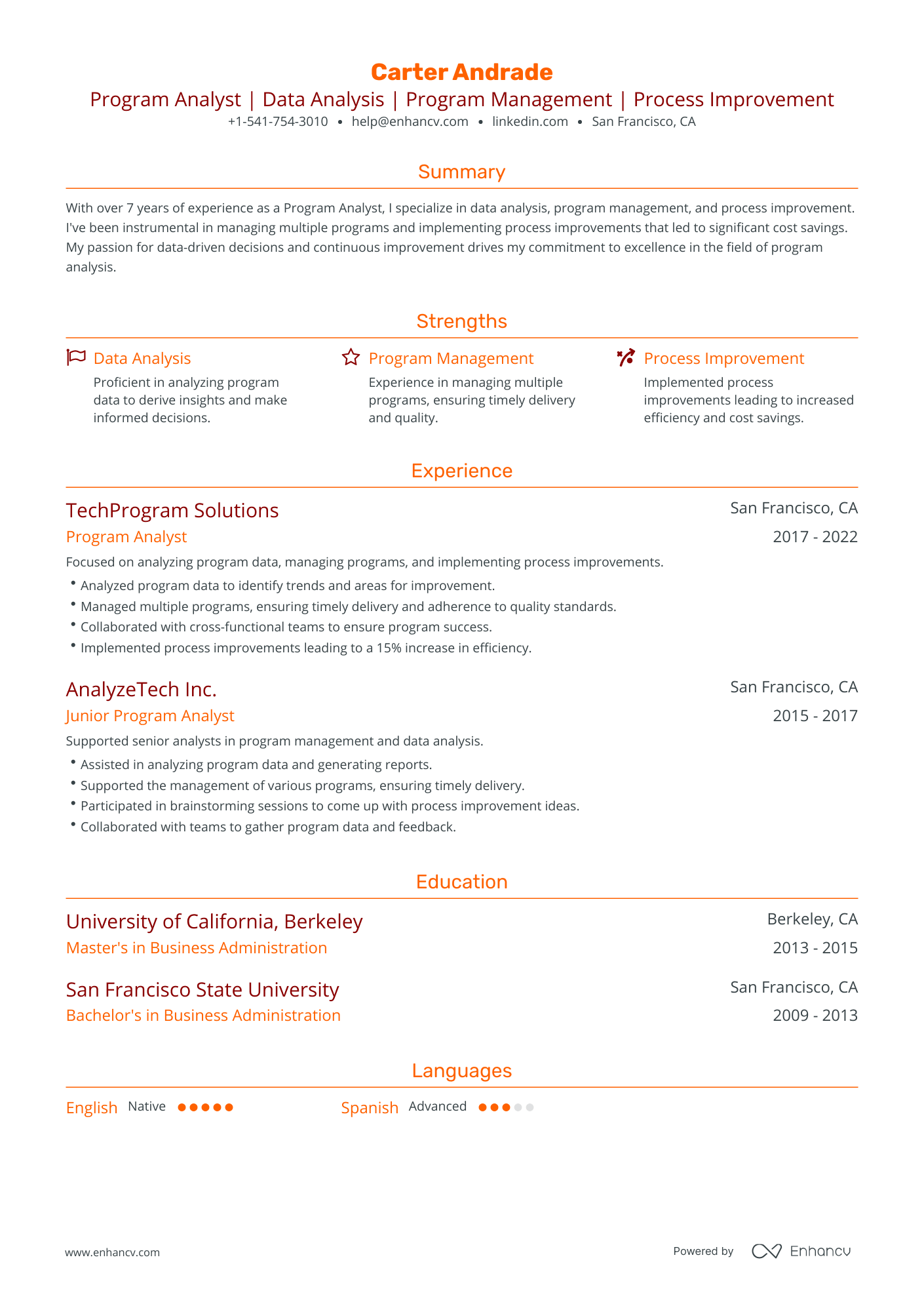 5 Program Analyst Resume Examples & Guide for 2024