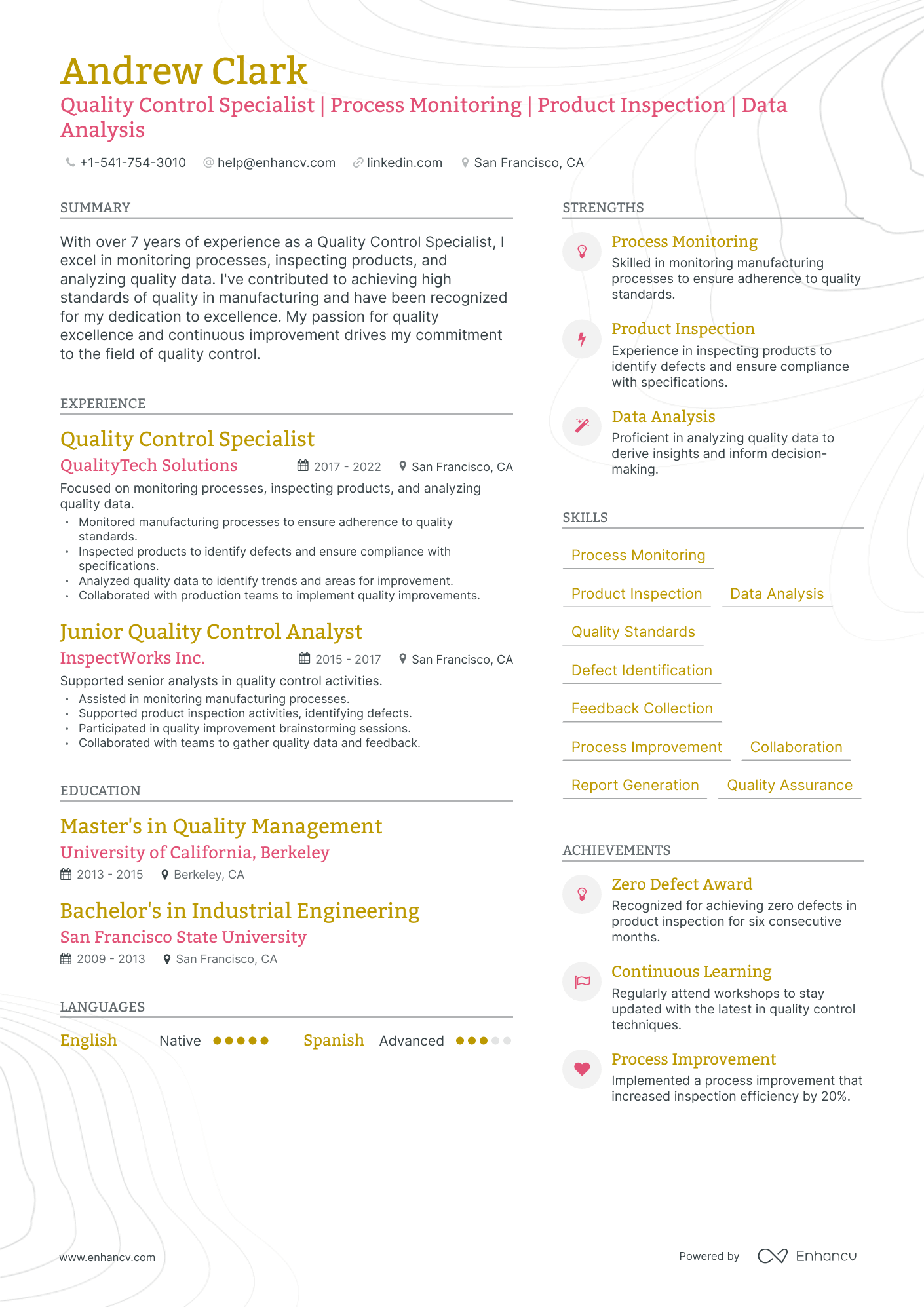 6 Quality Control Resume Examples & Guide for 2023