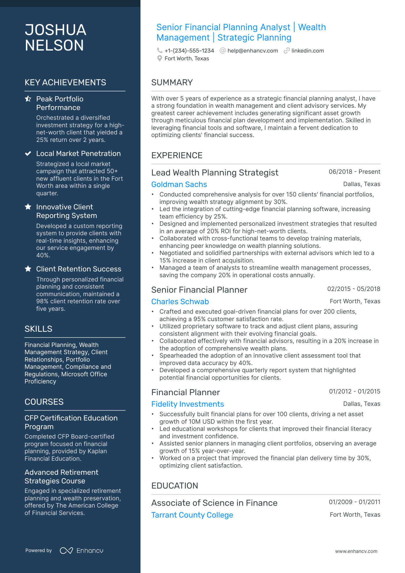 10 Financial Planning Analyst Resume Examples & Guide for 2025