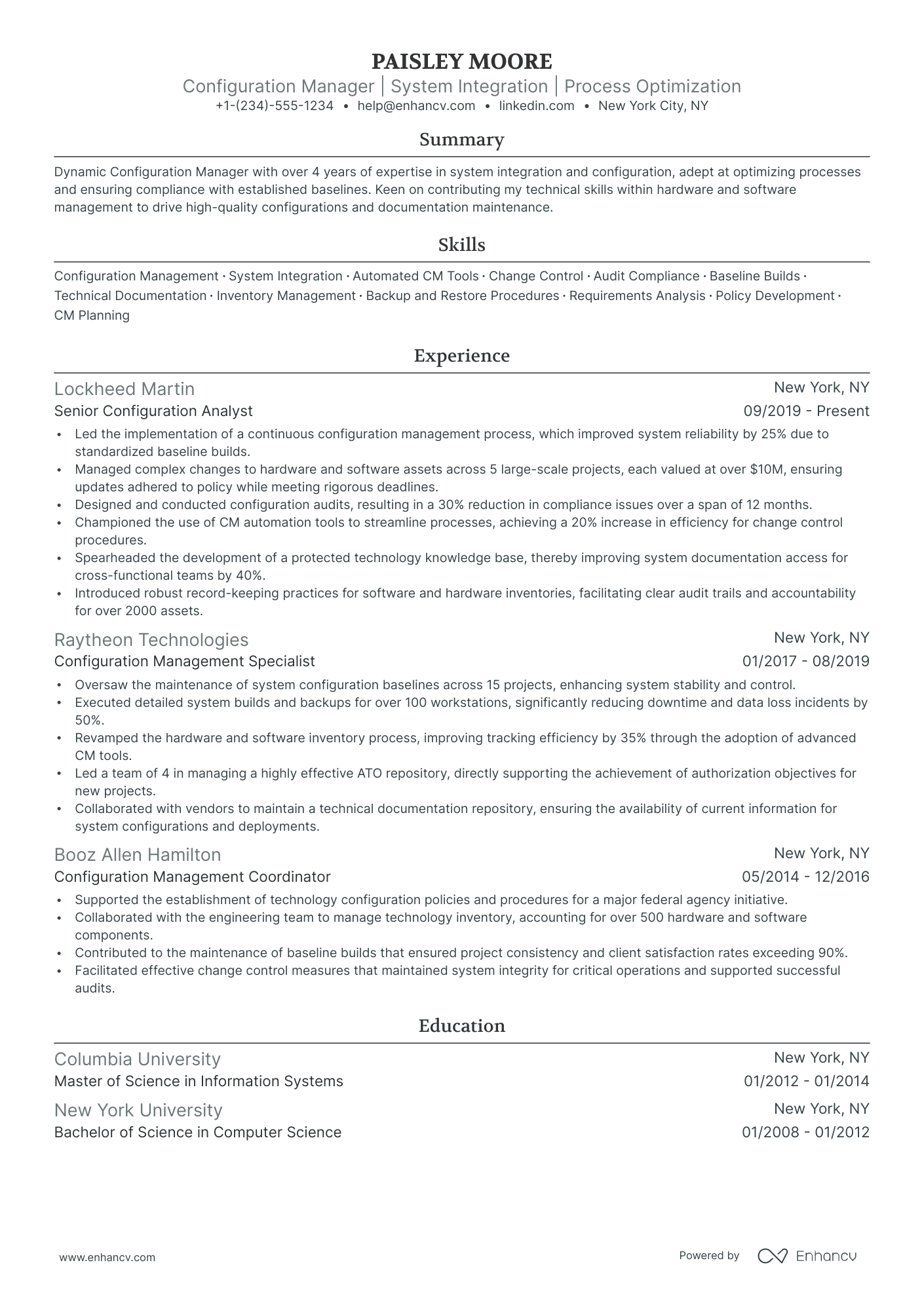 5 Configuration Manager Resume Examples & Guide for 2024
