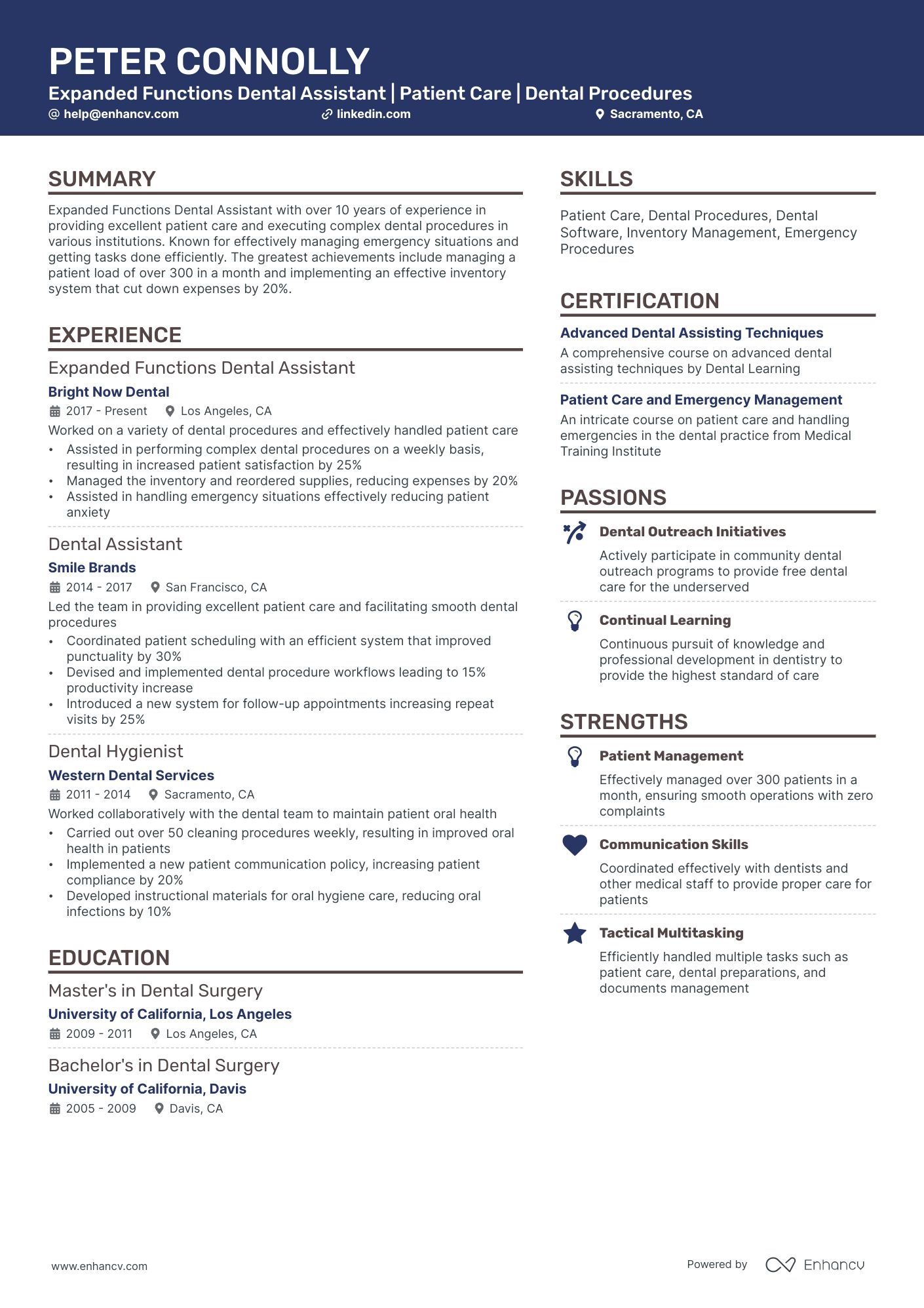 10 Expanded Functions Dental Assistant Resume Examples & Guide for 2026