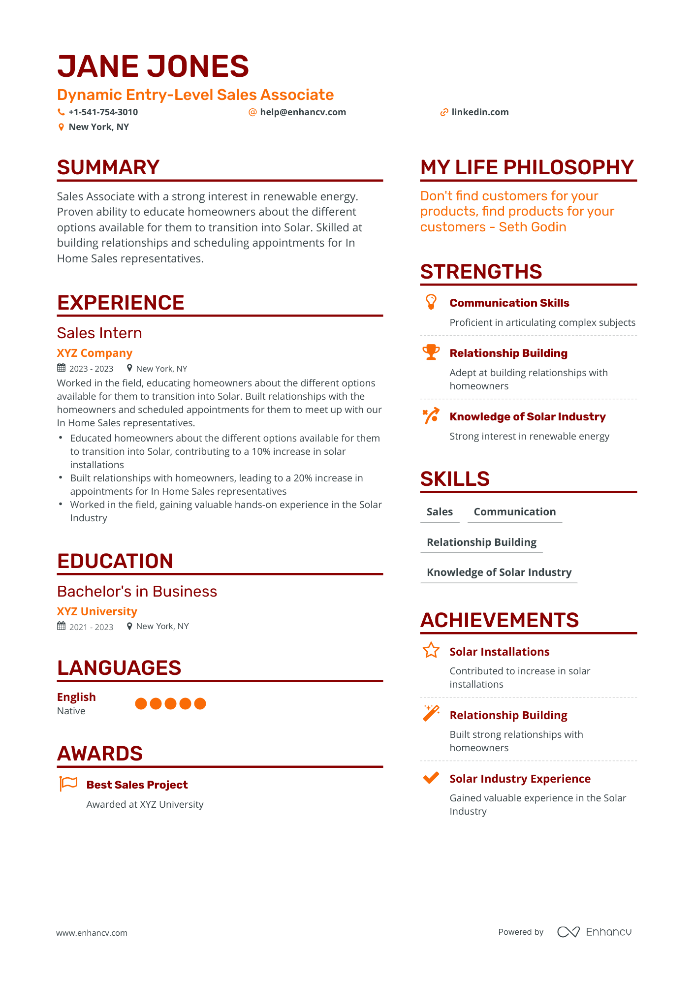 3 Entry Level Sales Resume Examples & Guide for 2023