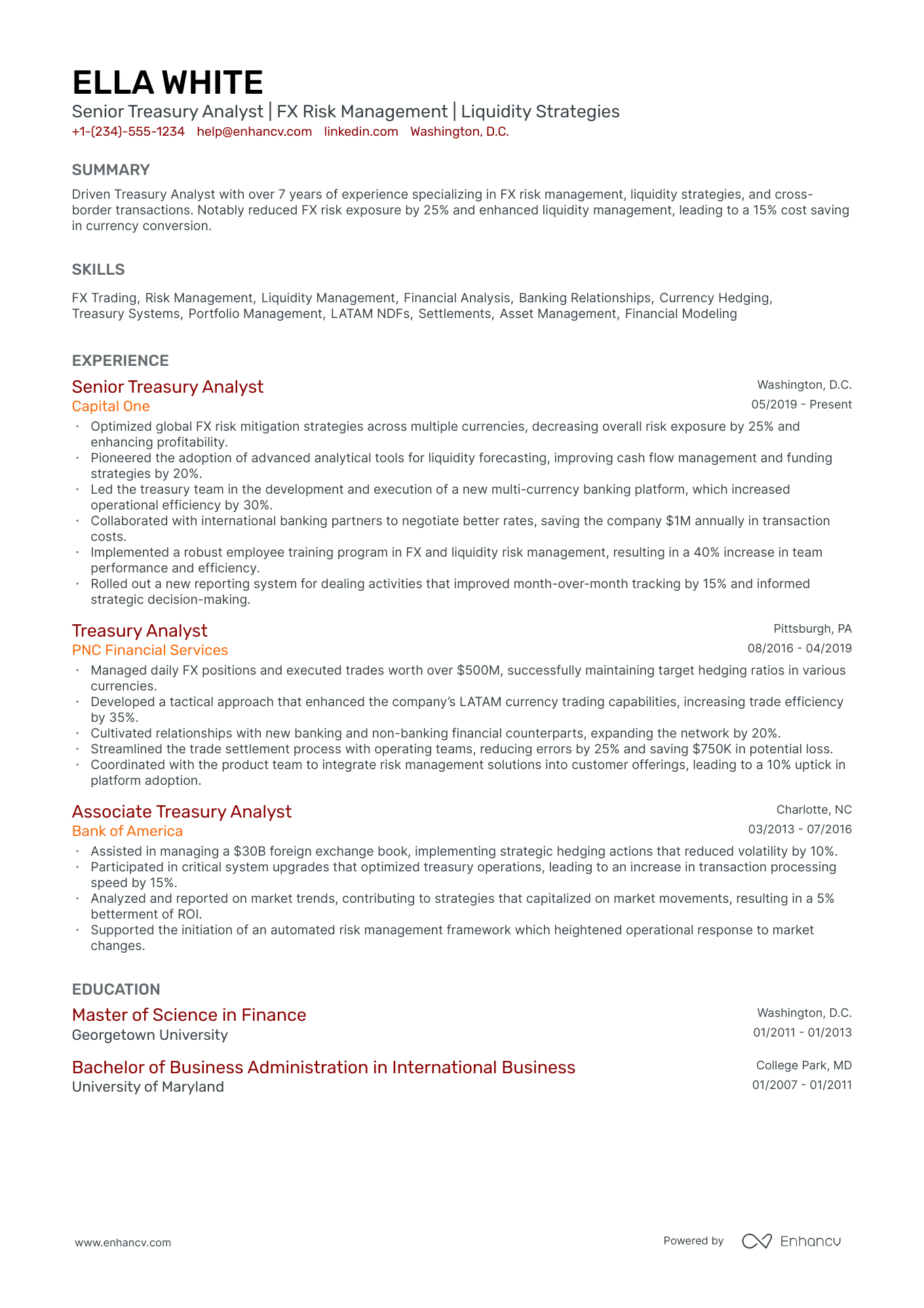 5 Treasury Manager Resume Examples & Guide for 2024