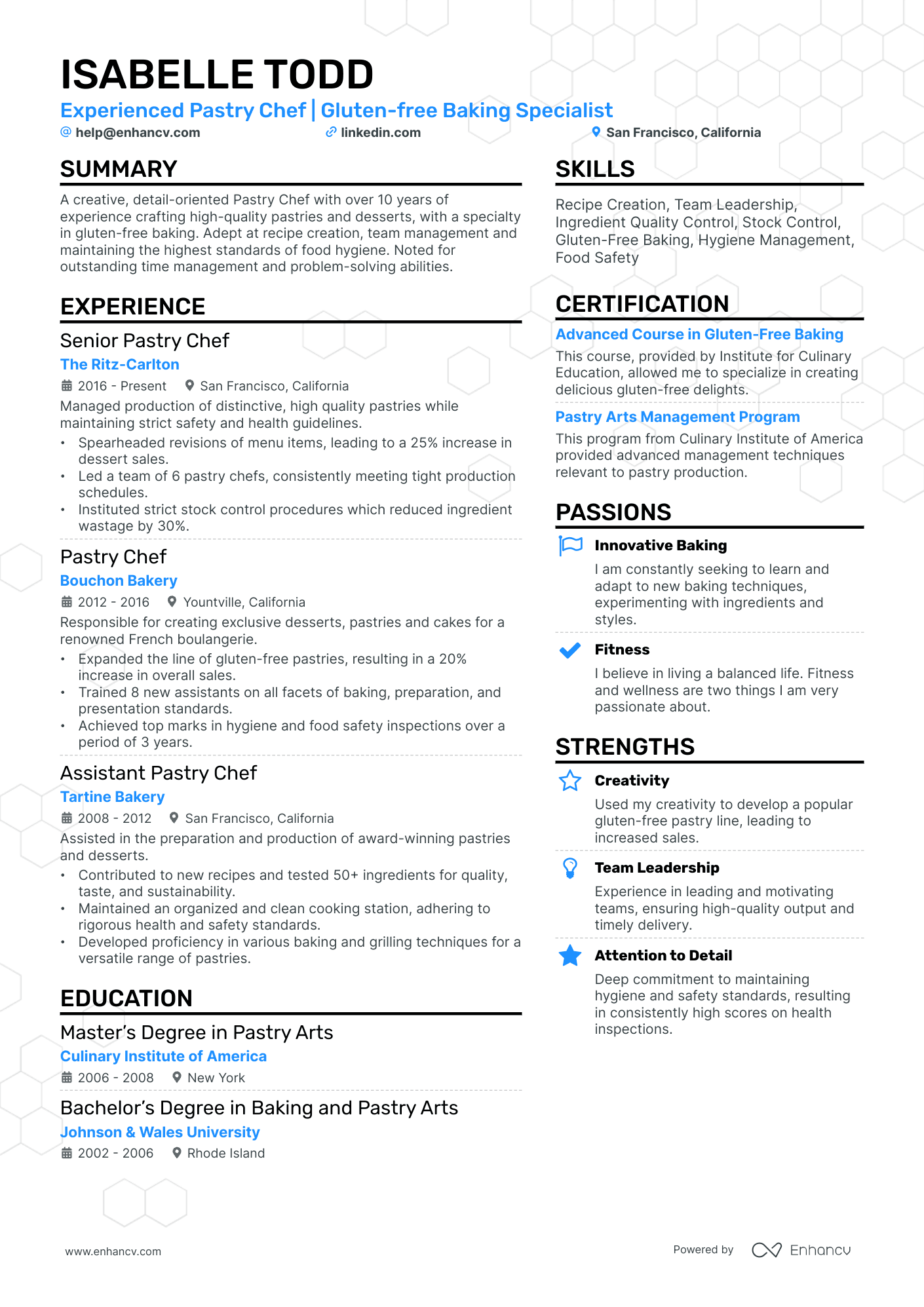 10 Pastry Chef Resume Examples & Guide for 2026