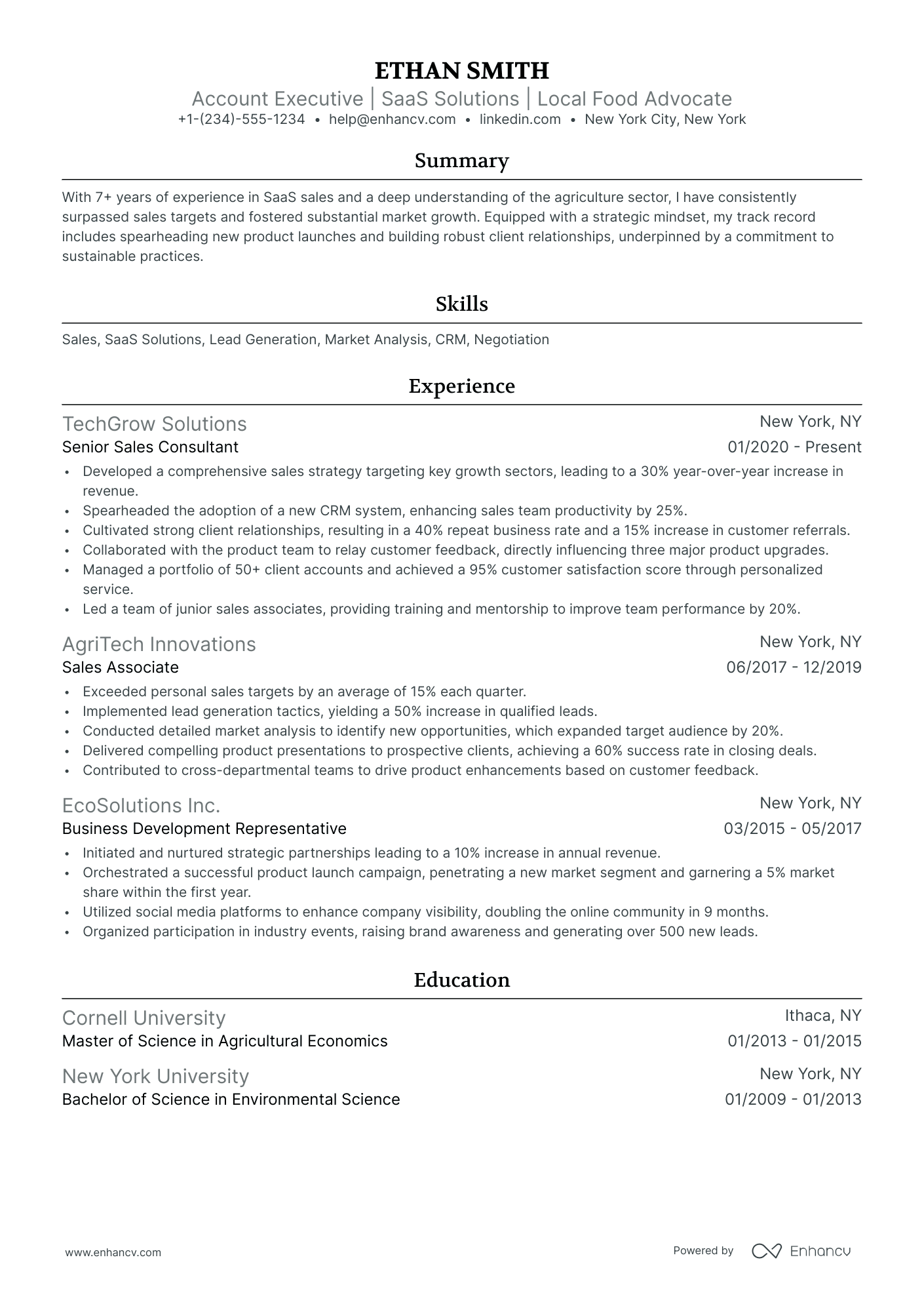 10 SaaS Sales Resume Examples & Guide for 2026