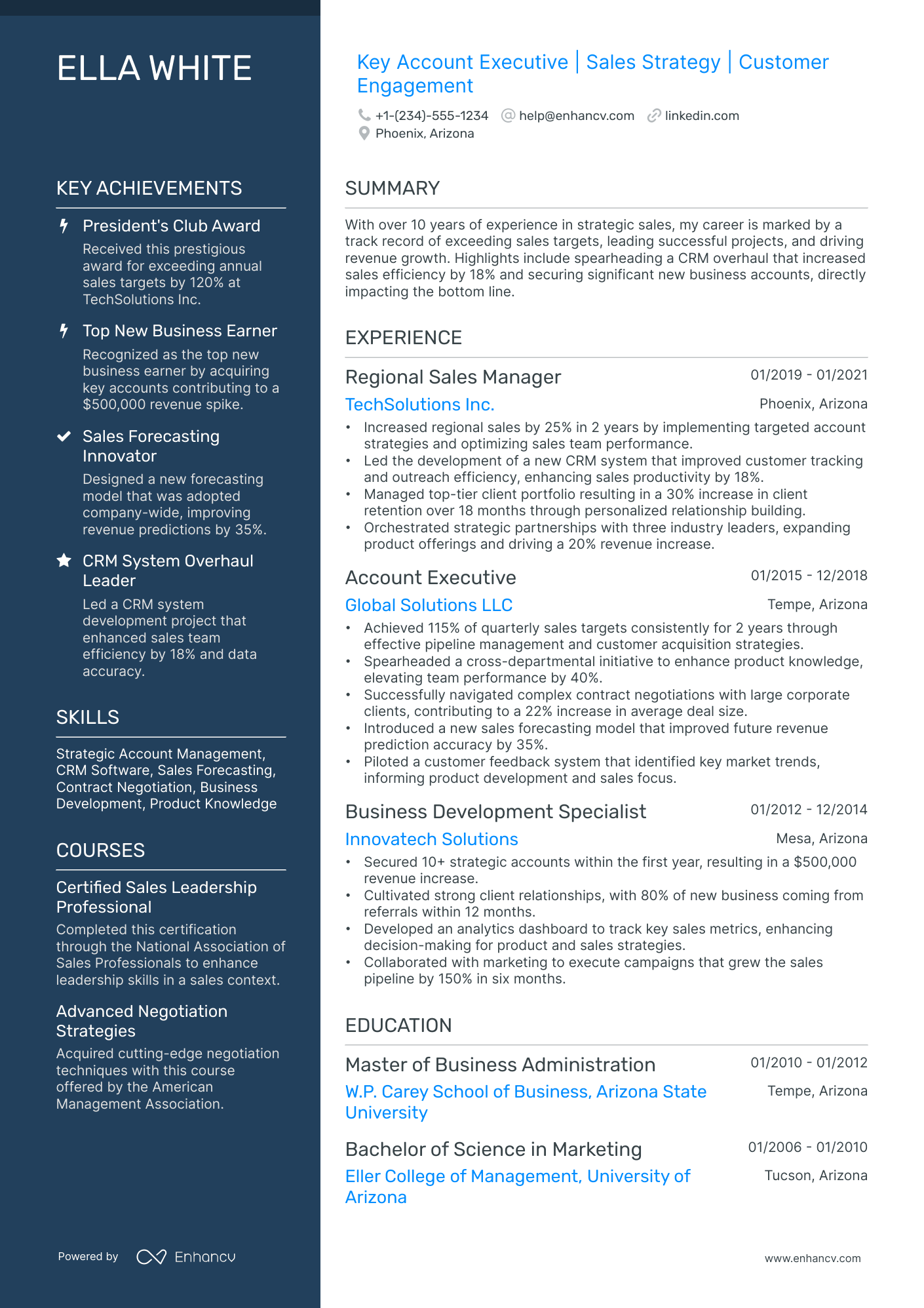 10 Sales Account Manager Resume Examples, Templates & Guide for 2026