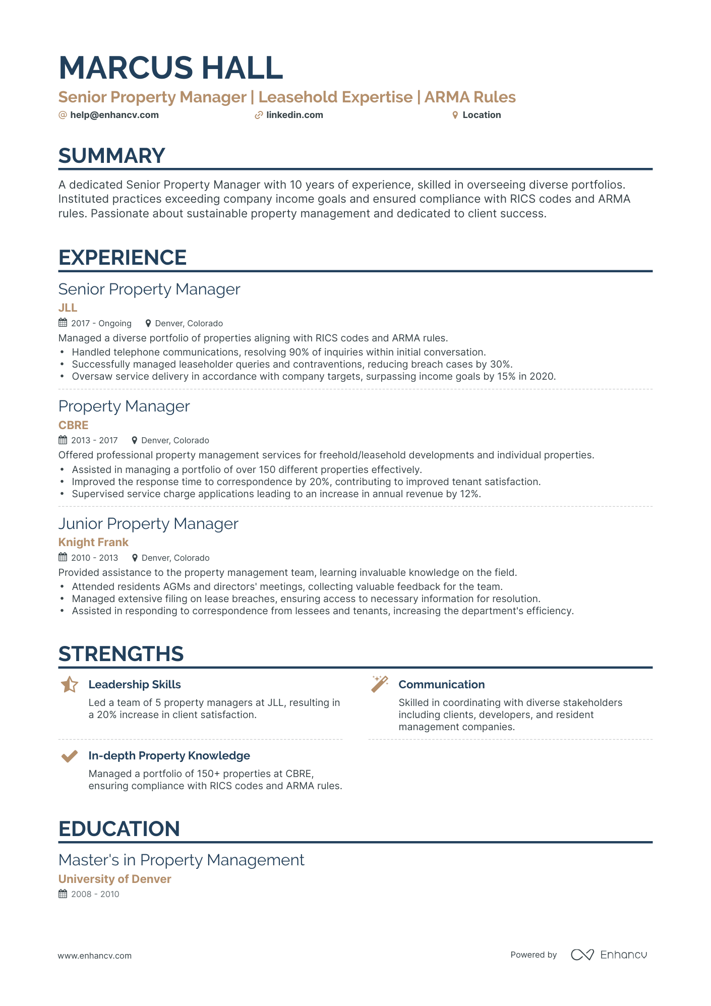 5 Senior Property Manager Resume Examples & Guide for 2024