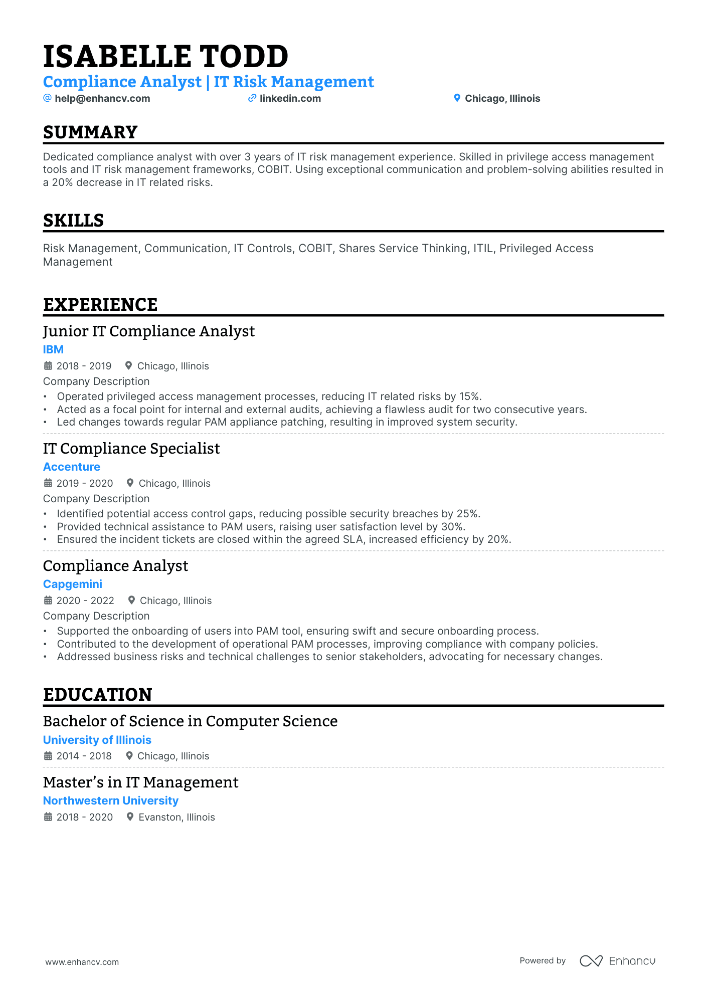 10 Compliance Analyst Resume Examples & Guide for 2026