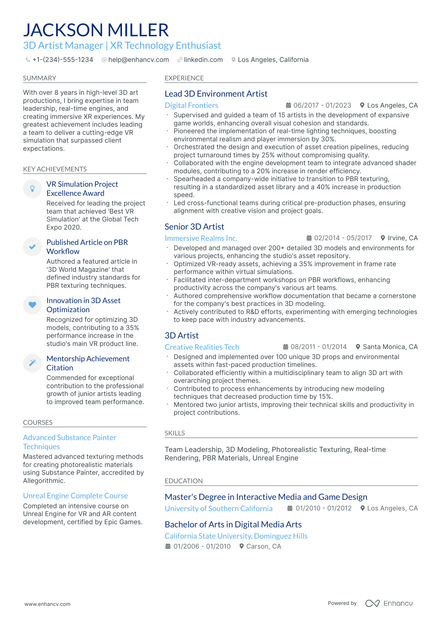 10 Artist Manager Resume Examples & Guide for 2026