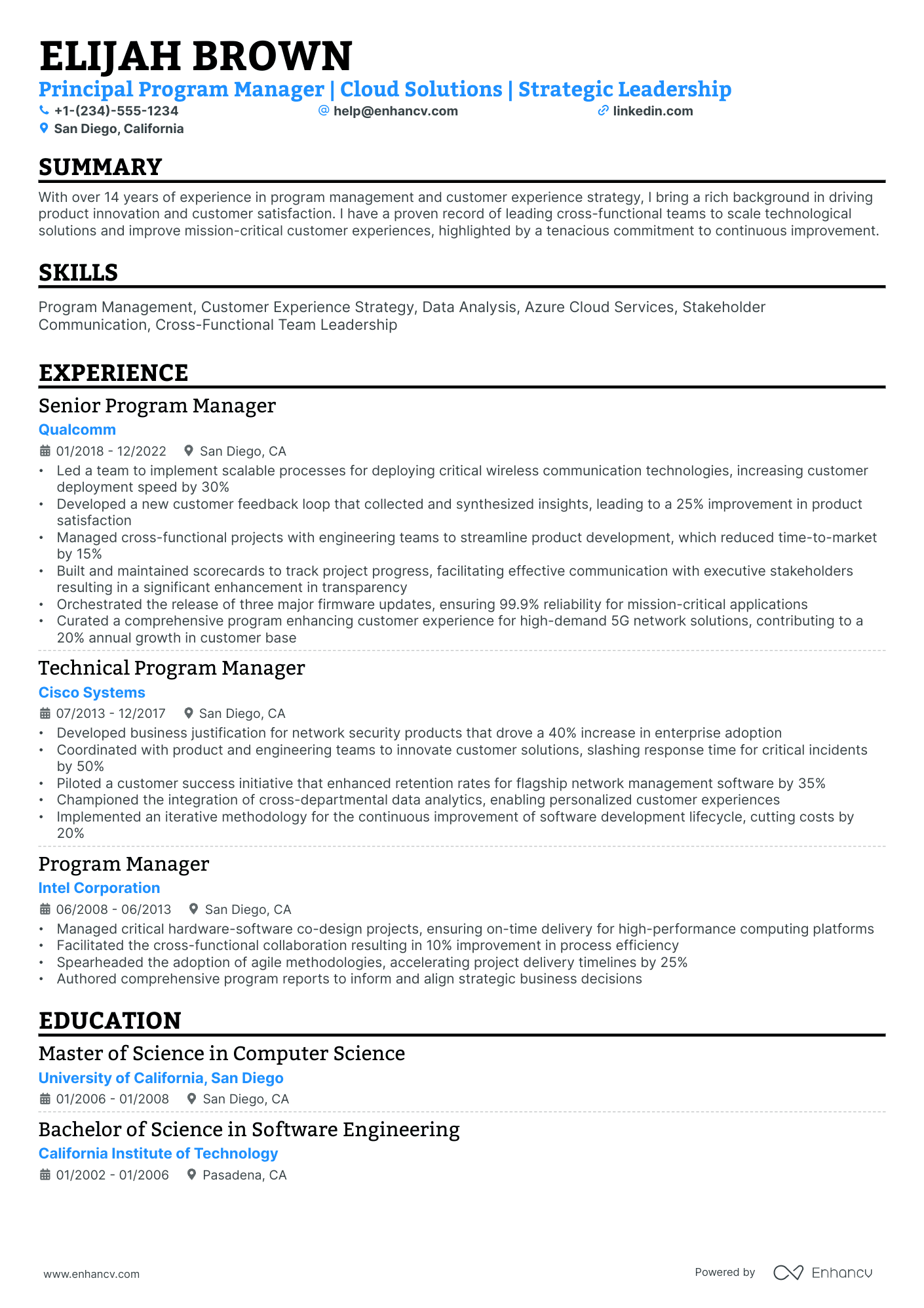 10 Microsoft Program Manager Resume Examples & Guide for 2025