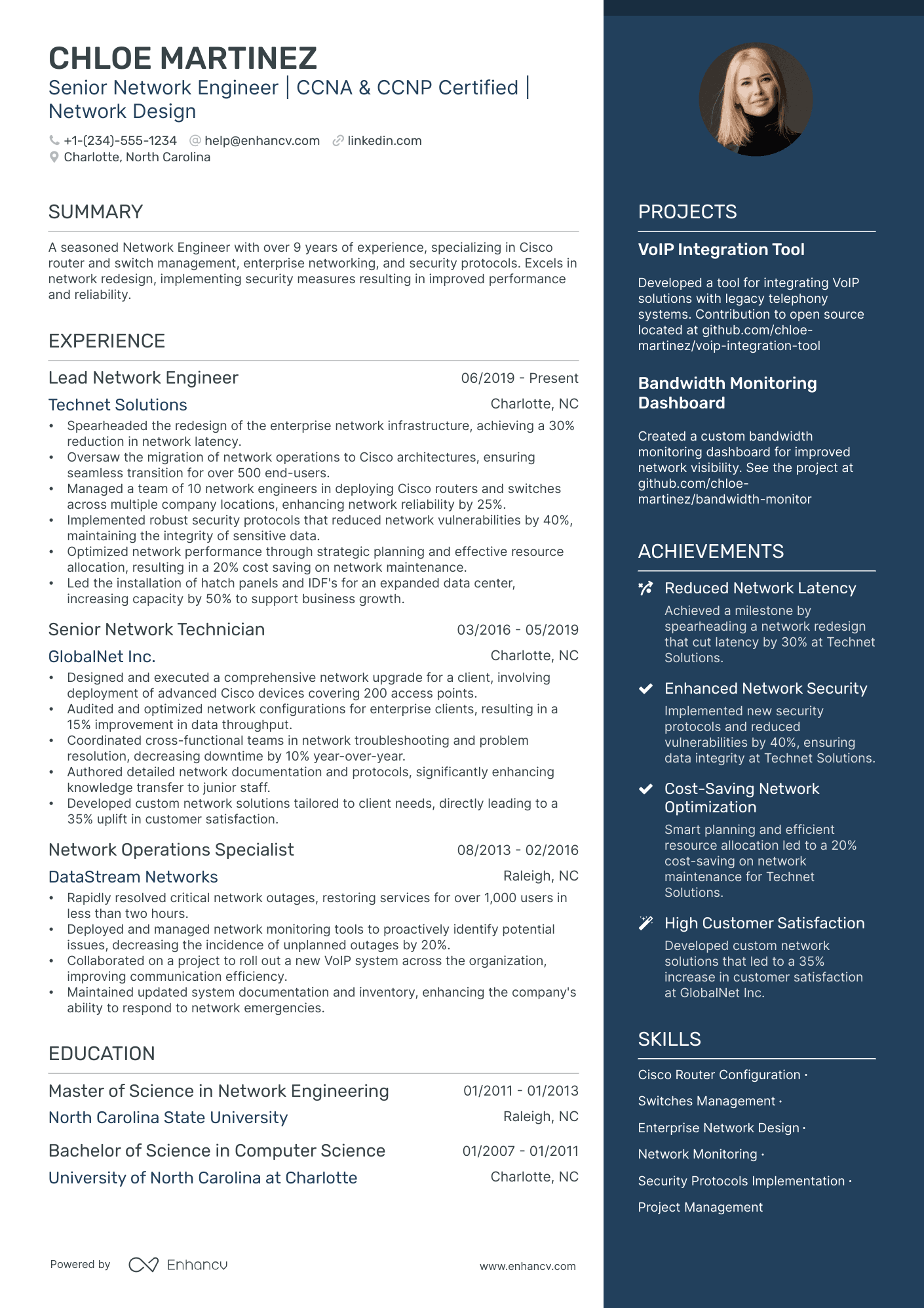 5 Ccna Network Engineer Resume Examples & Guide for 2024