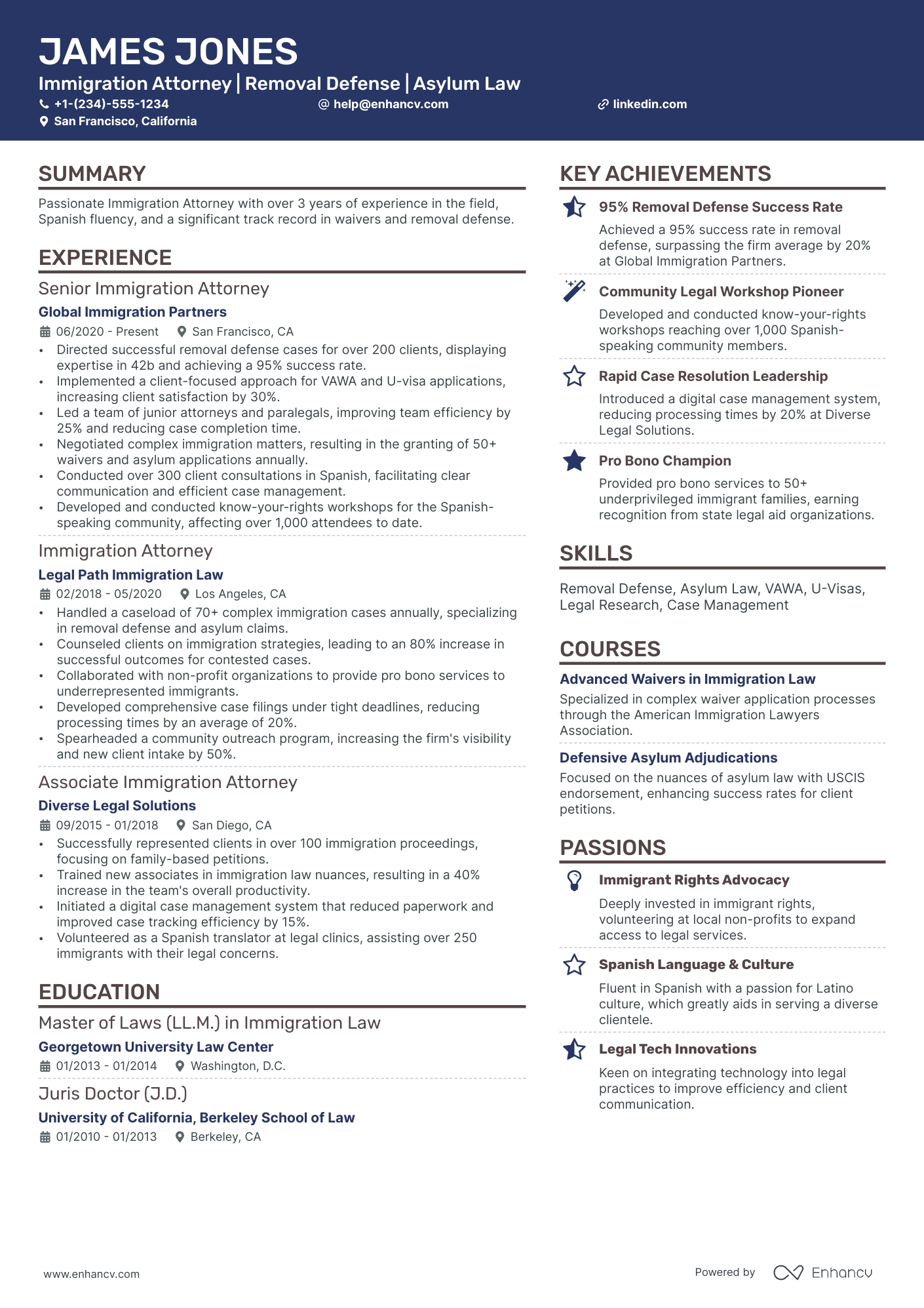 10 Immigration Lawyer Resume Examples & Guide for 2026