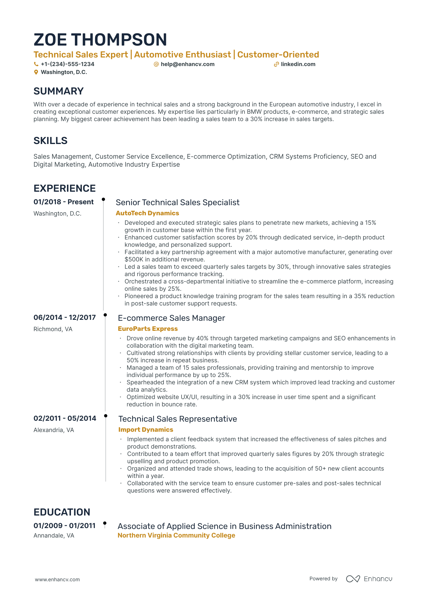 10 Technical Sales Representative Resume Examples & Guide for 2026