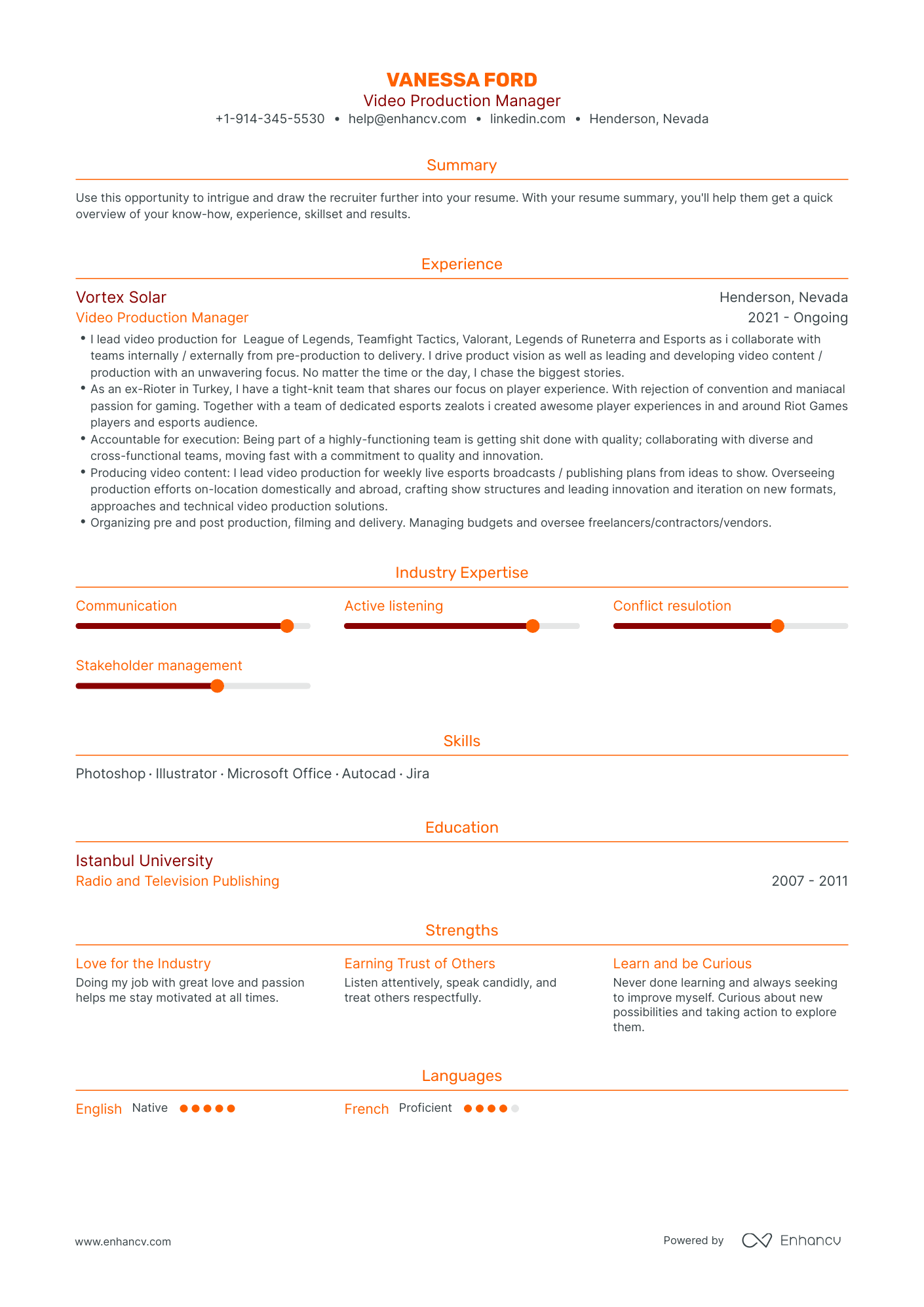 Video Production Manager Resume Examples & Guide for 2023 (Layout ...