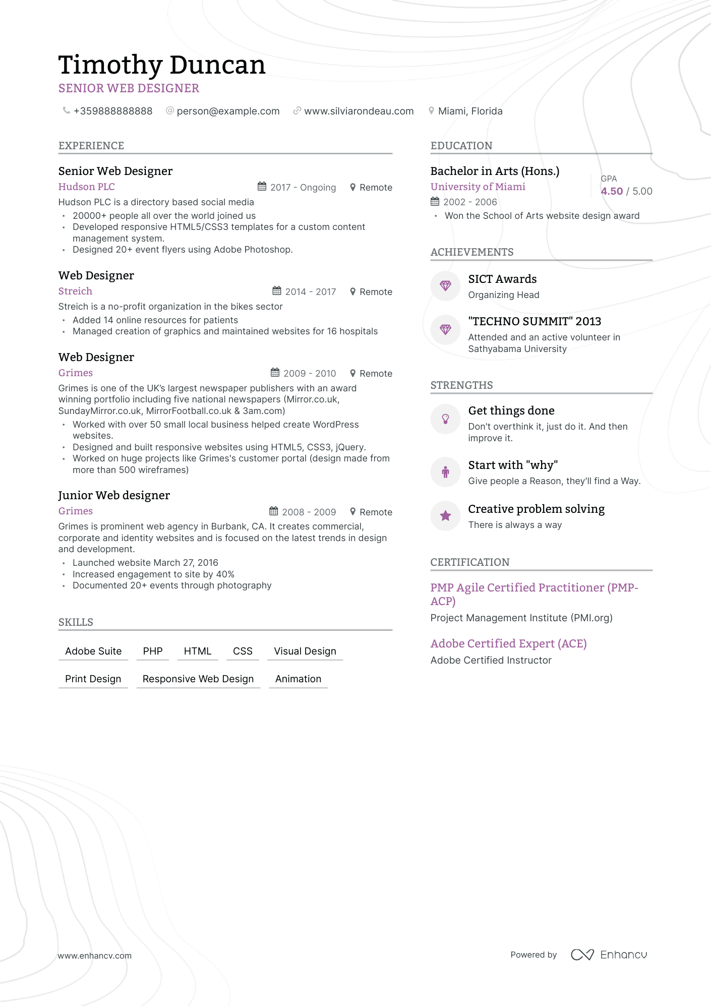 Web Designer Resume Examples & Guide for 2023 (Layout, Skills, Keywords ...