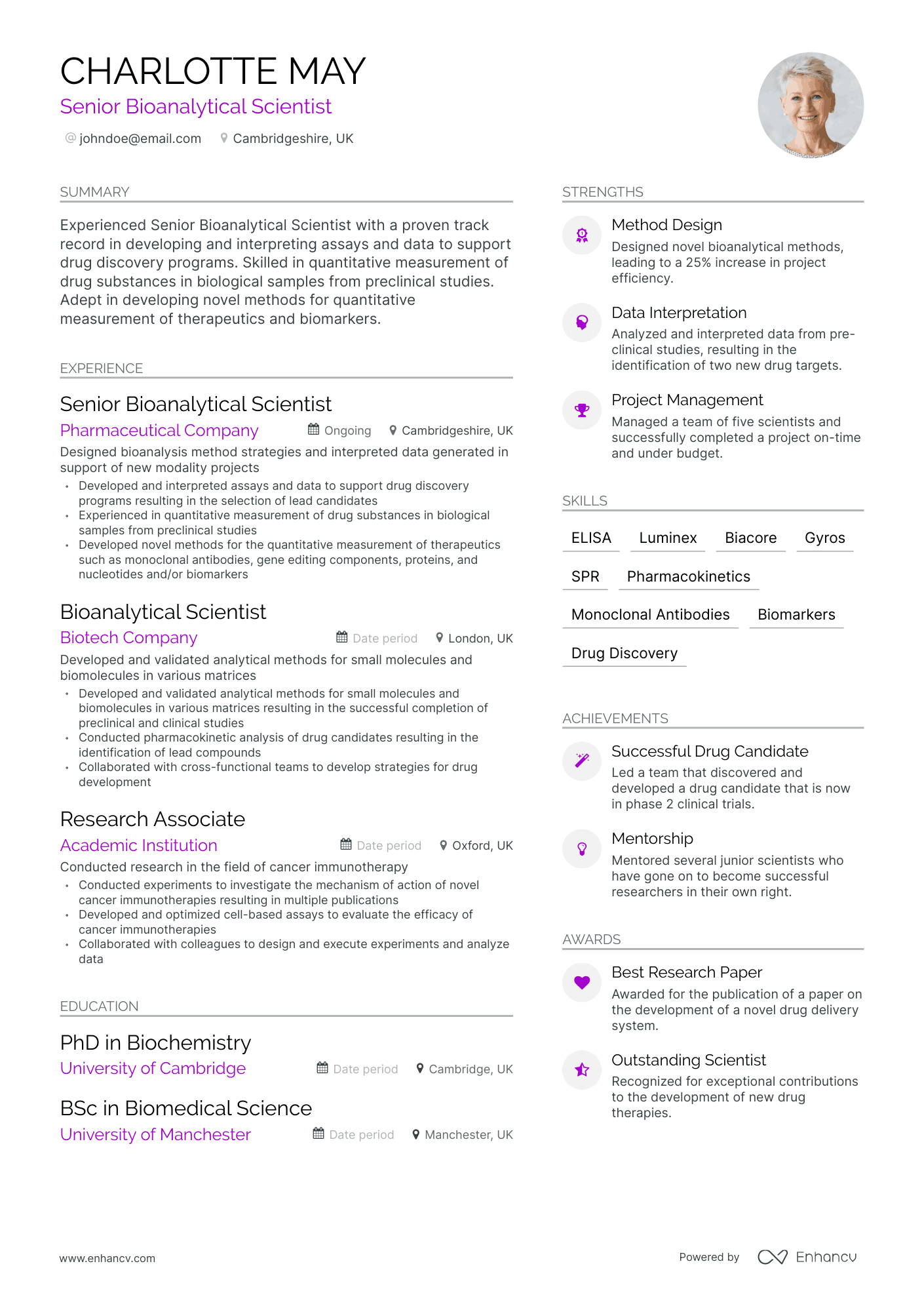 7 Scientist Resume Examples & Guide for 2024