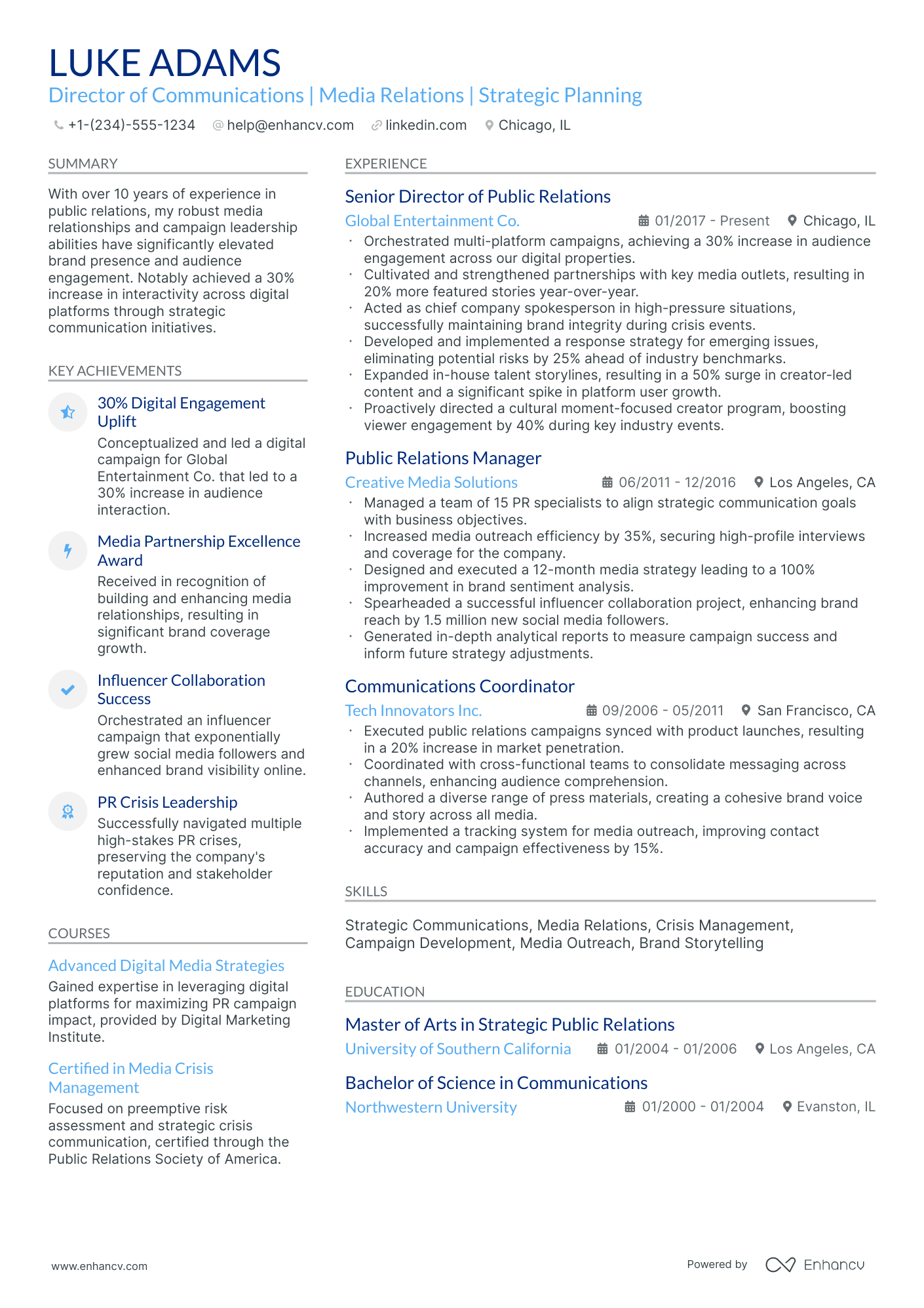 10 Director of Communications Resume Examples With 10/10 Score In 2025