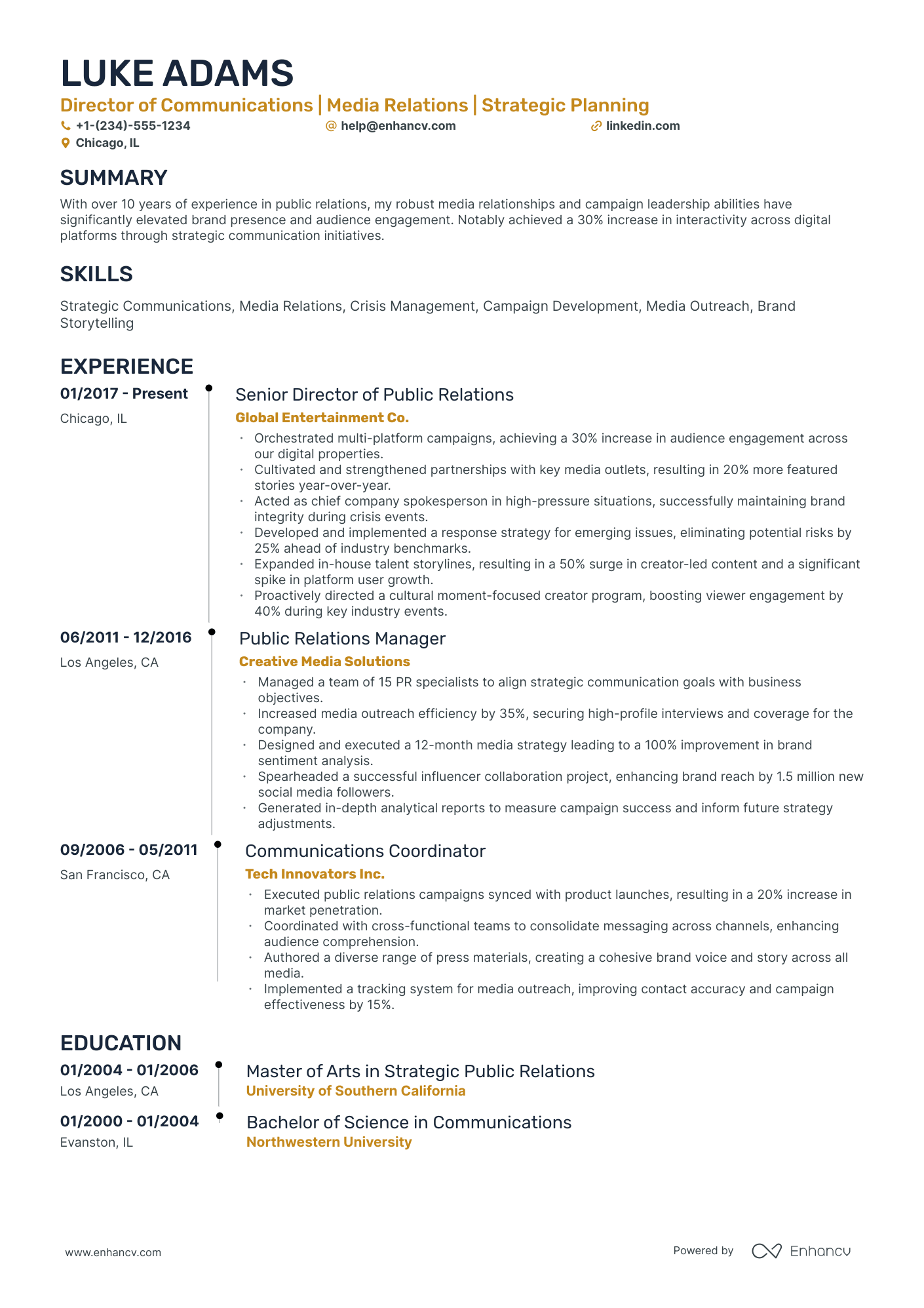 10 Director of Communications Resume Examples With 10/10 Score In 2026