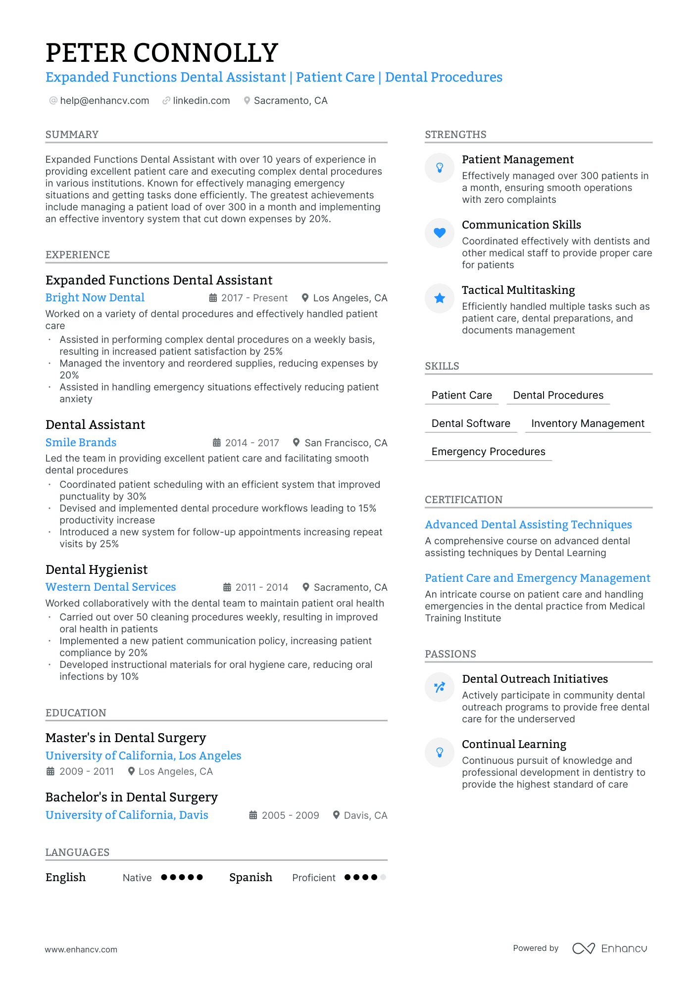 5 Expanded Functions Dental Assistant Resume Examples & Guide for 2024