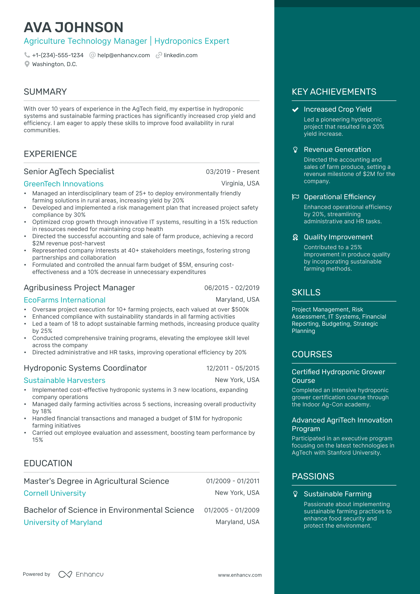 10 Farm Manager Resume Examples & Guide for 2025