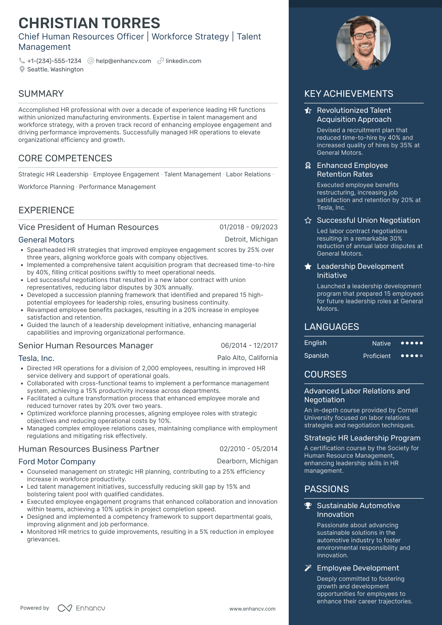 8 Chief Human Resources Officer Resume Examples & Guide for 2026