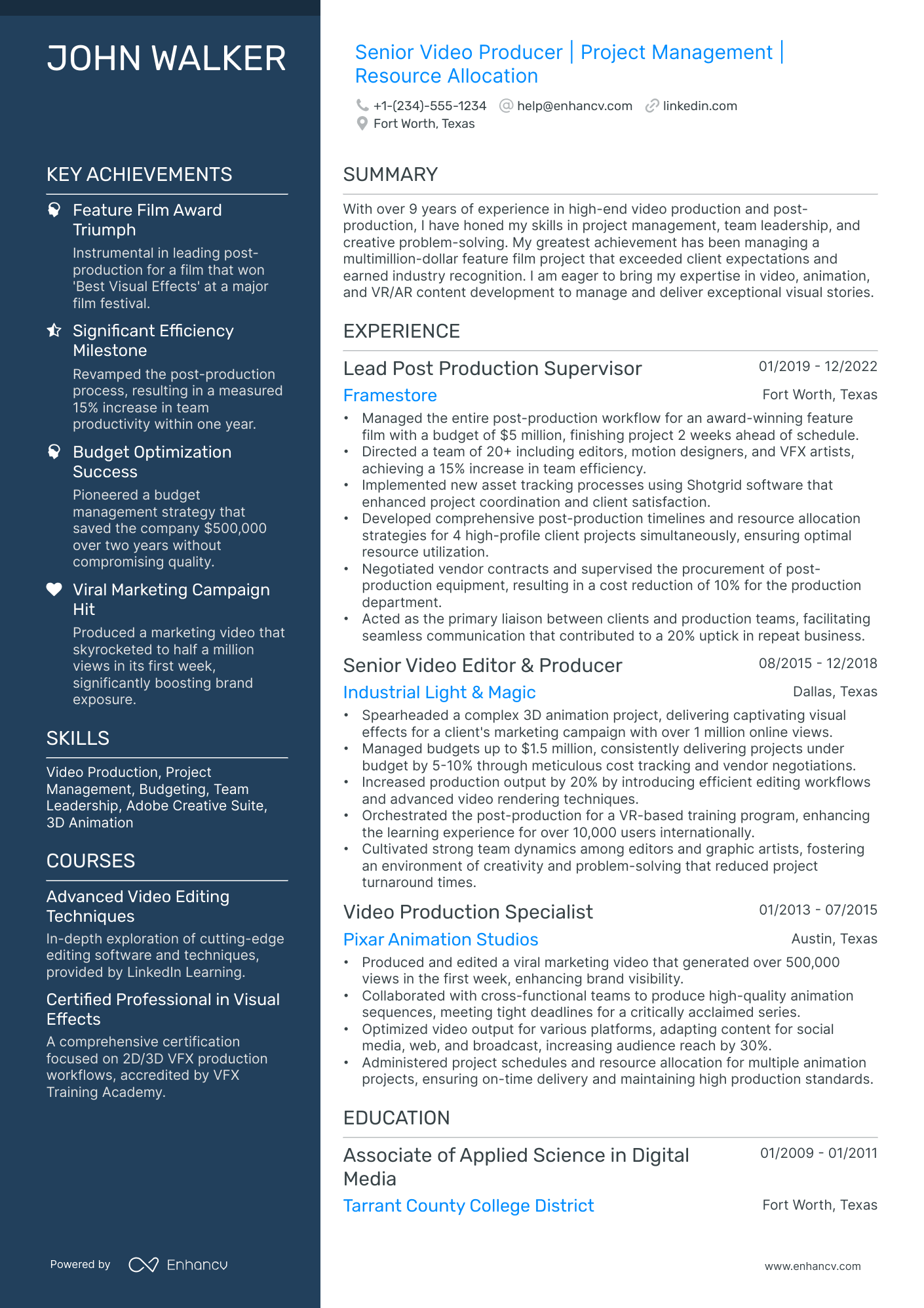 10 Freelance Producer Resume Examples & Guide for 2025