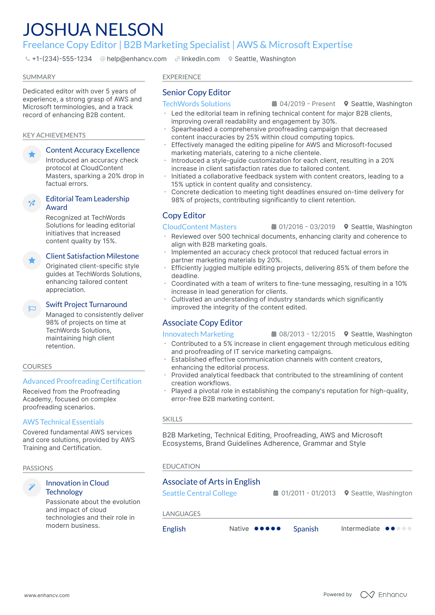 10 Freelance Copy Editor Resume Examples & Guide for 2026