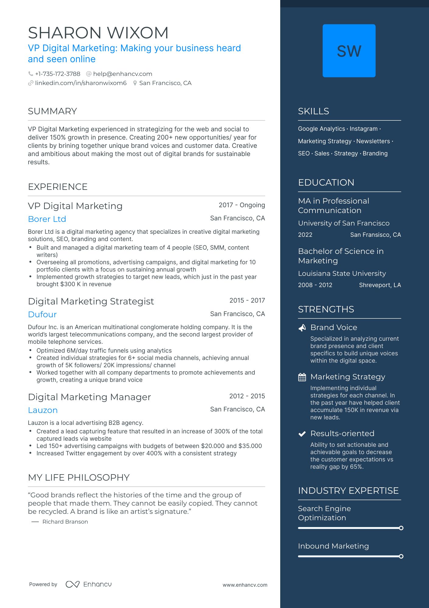 5 VP of Digital Marketing Resume Examples & Guide for 2024
