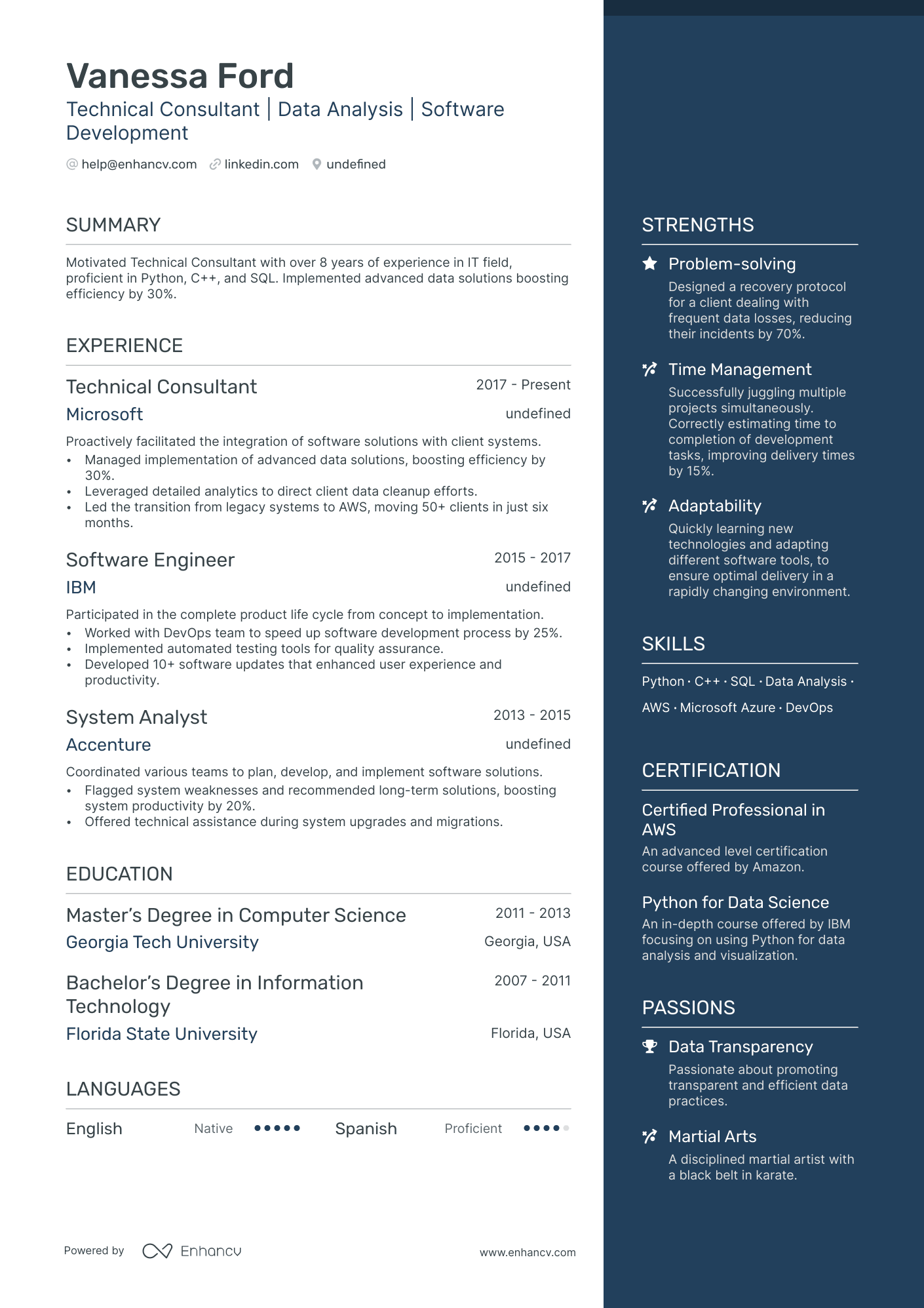 5 Technical Consultant Resume Examples & Guide for 2024