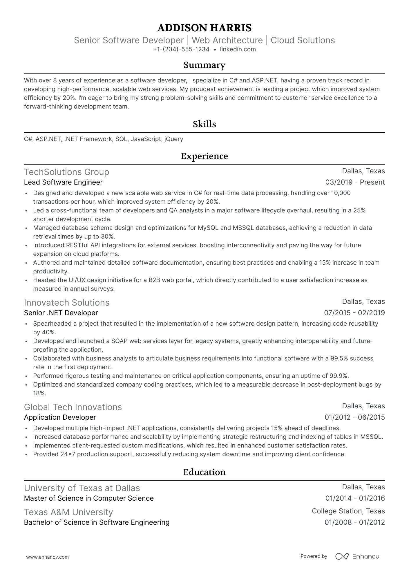 10 Junior Web Developer Resume Examples & Guide for 2025