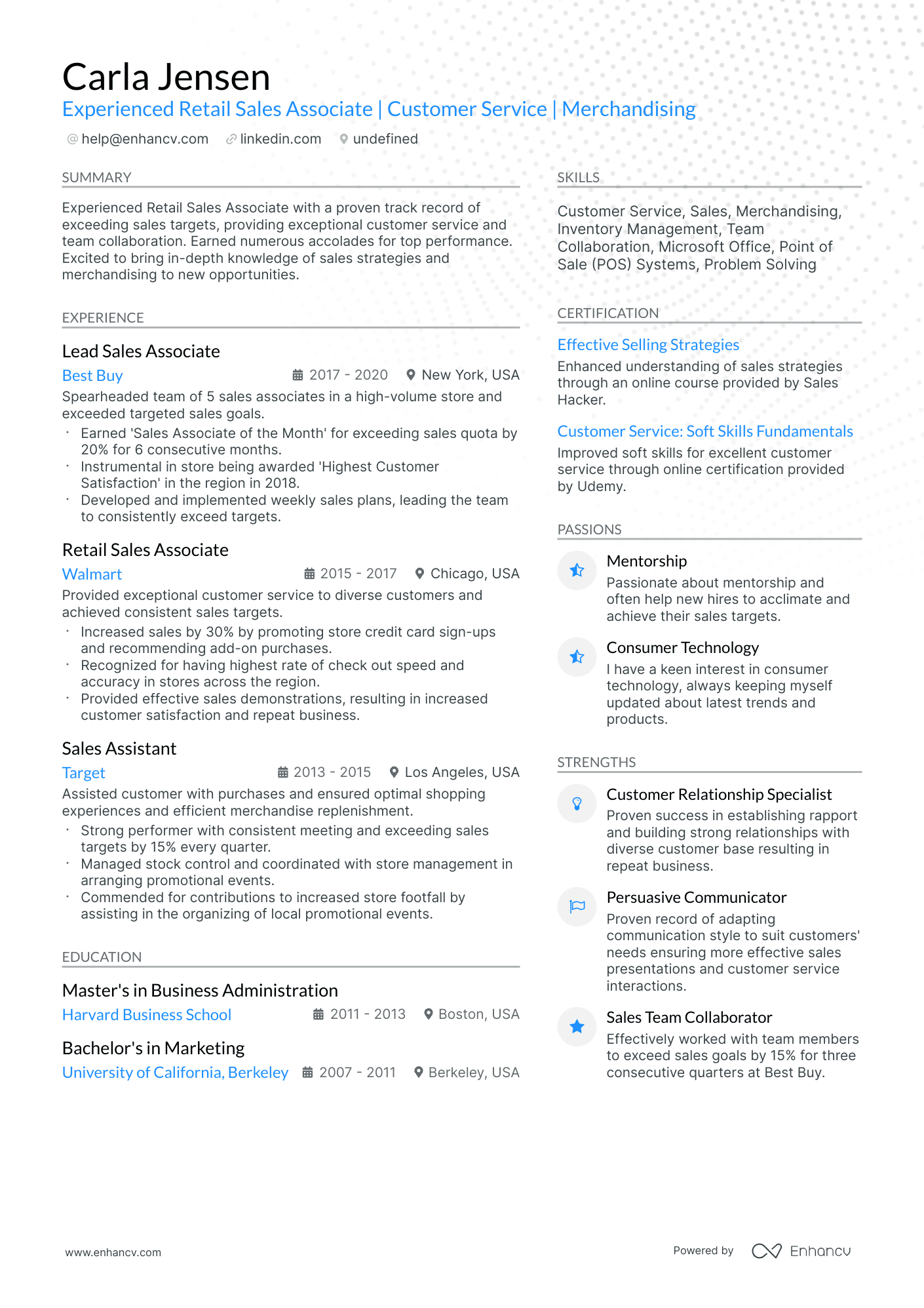 10 Retail Sales Associate Resume Examples & Guide for 2026