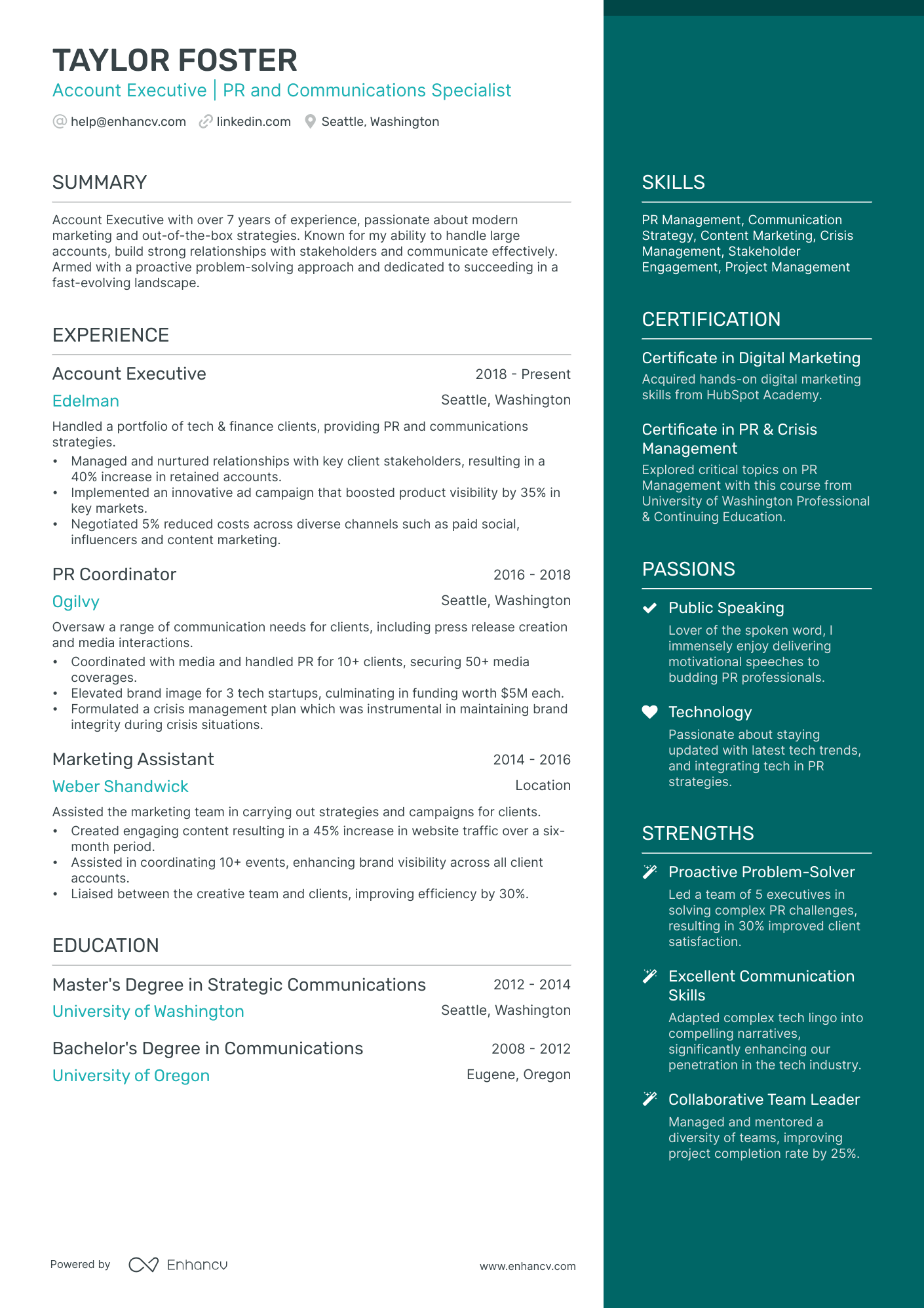 10 Senior Account Executive Resume Examples & Guide for 2026