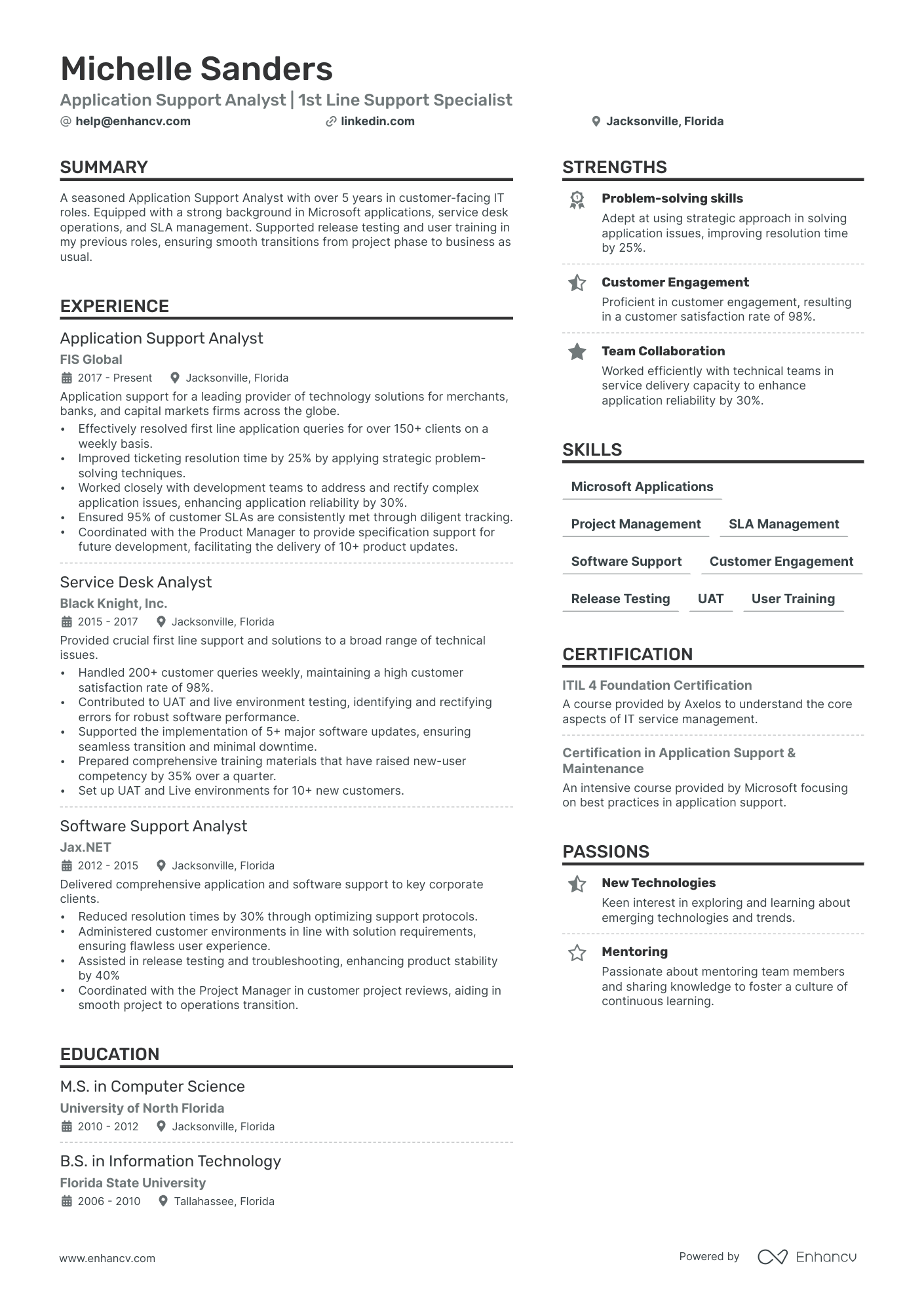 5 Application Support Analyst Resume Examples & Guide for 2024