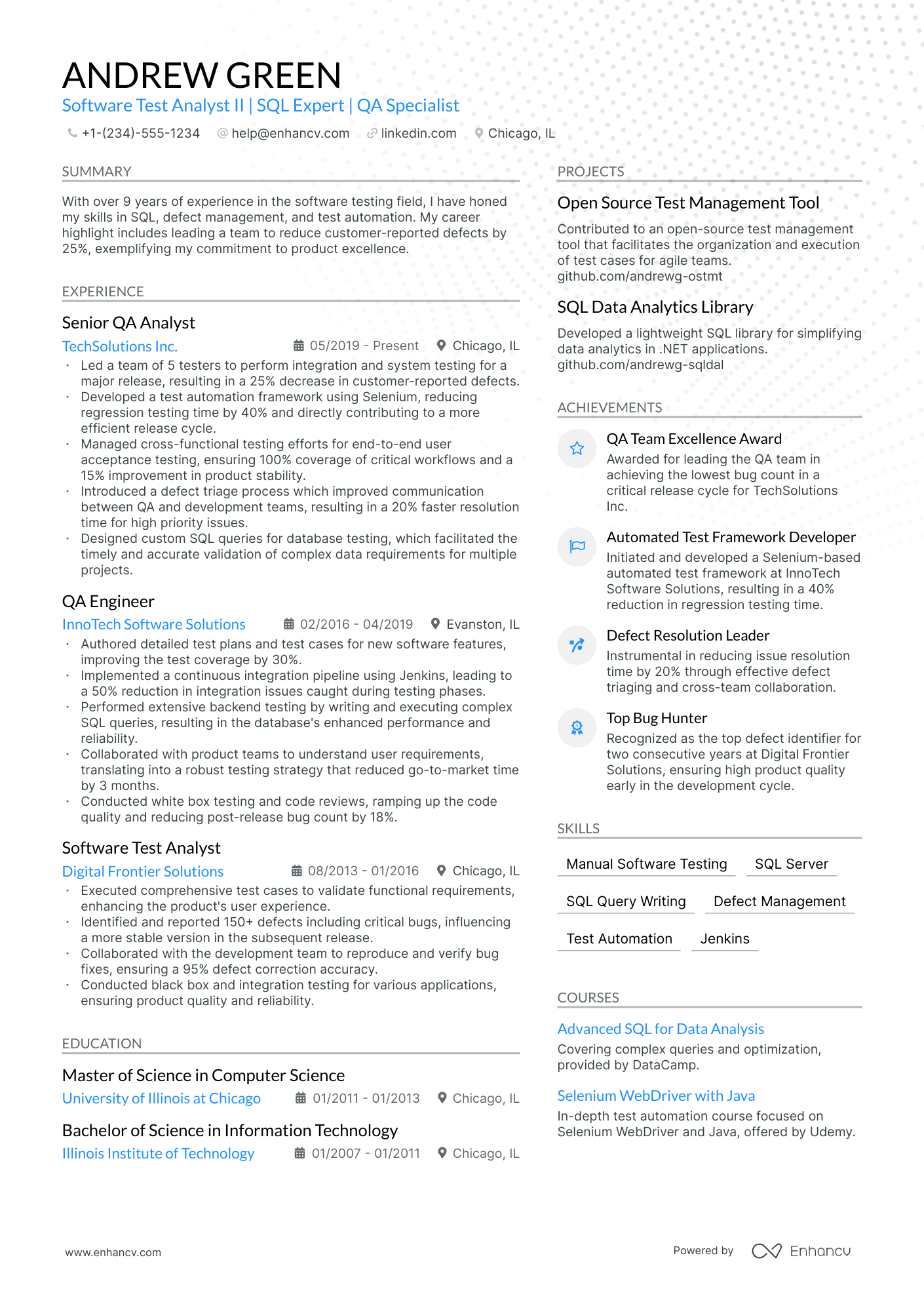 5 Software Test Analyst Resume Examples & Guide for 2024