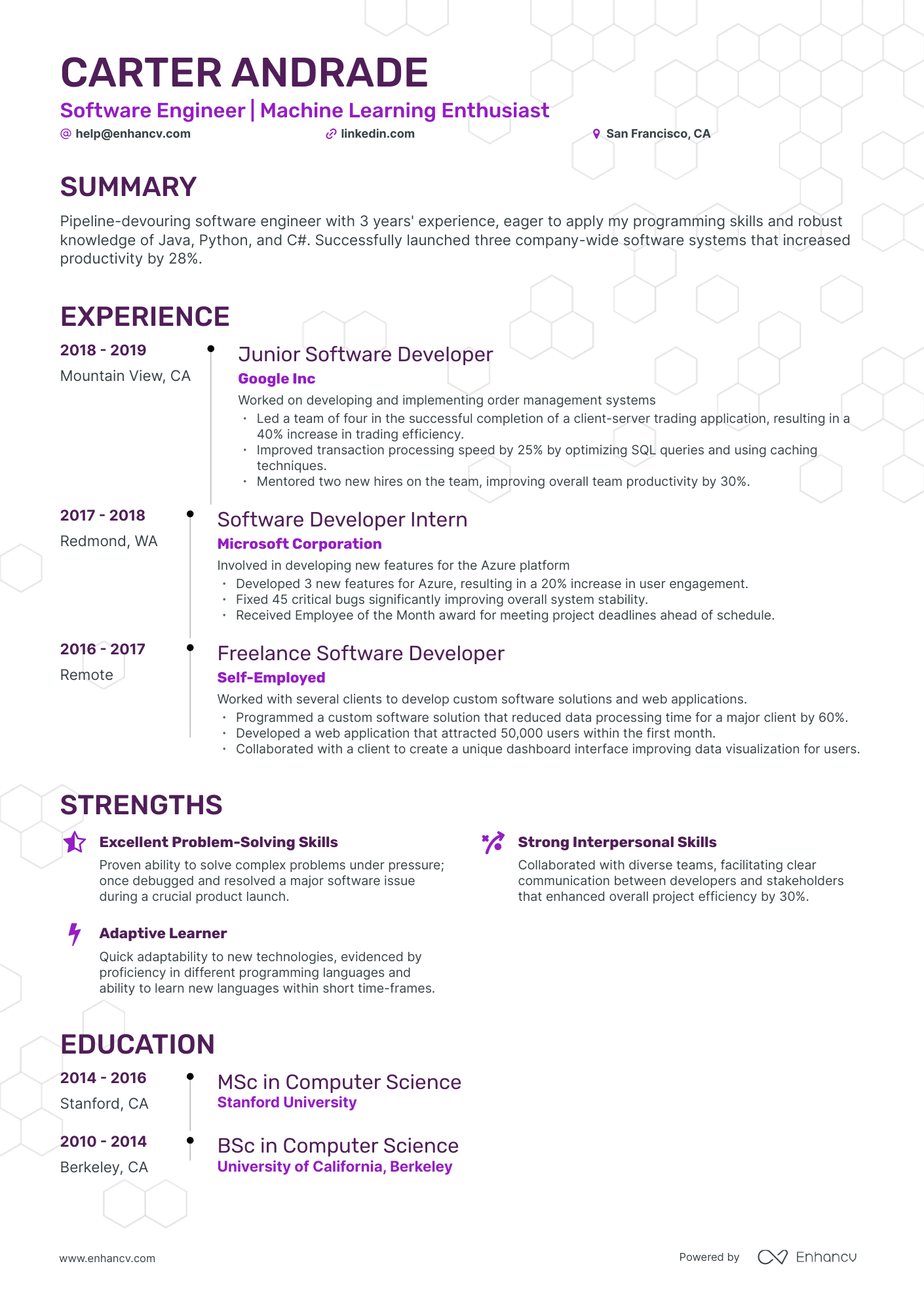 5 Software Engineer New Grad Resume Examples & Guide for 2024