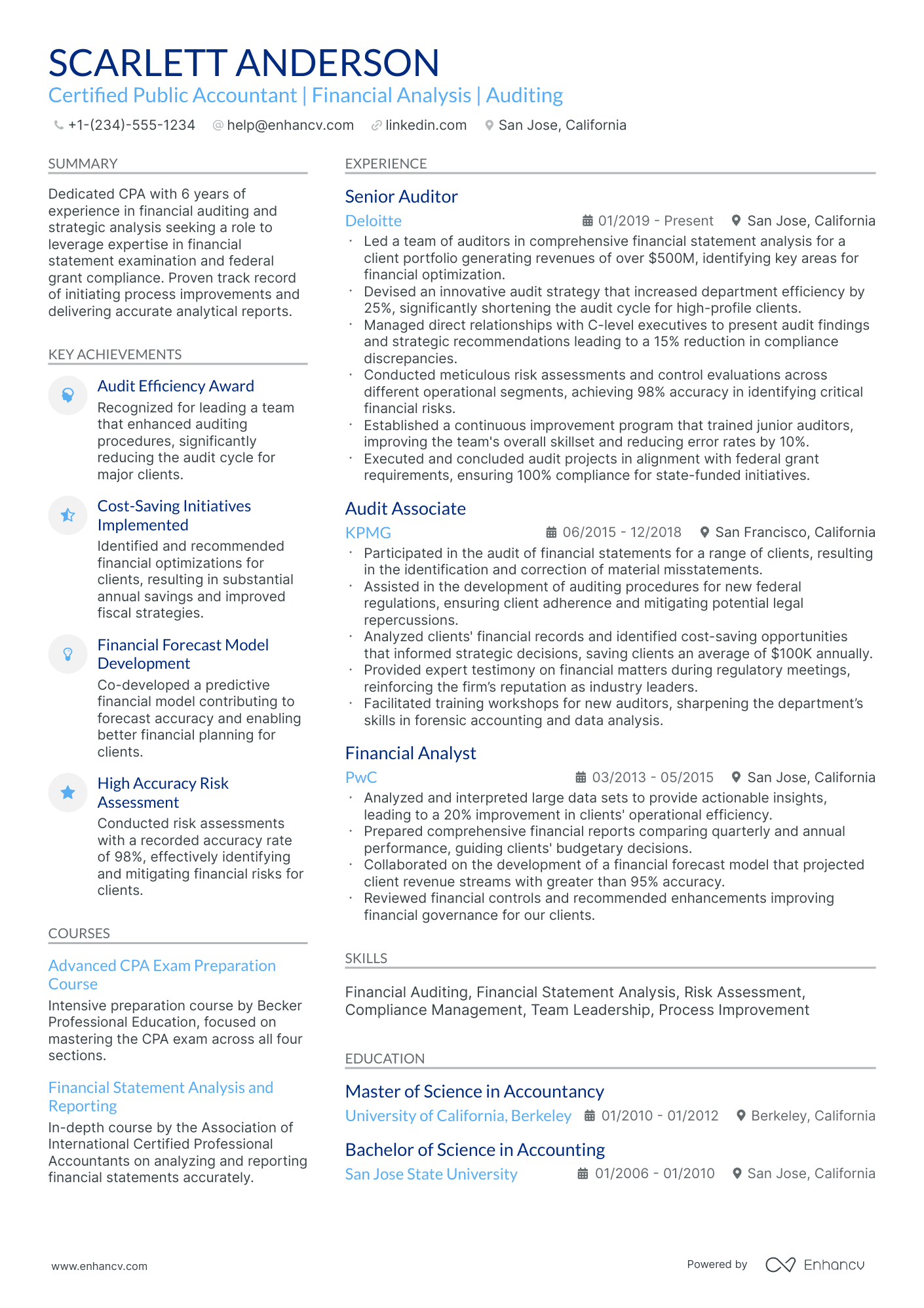 10 Financial Auditor Resume Examples & Guide for 2026