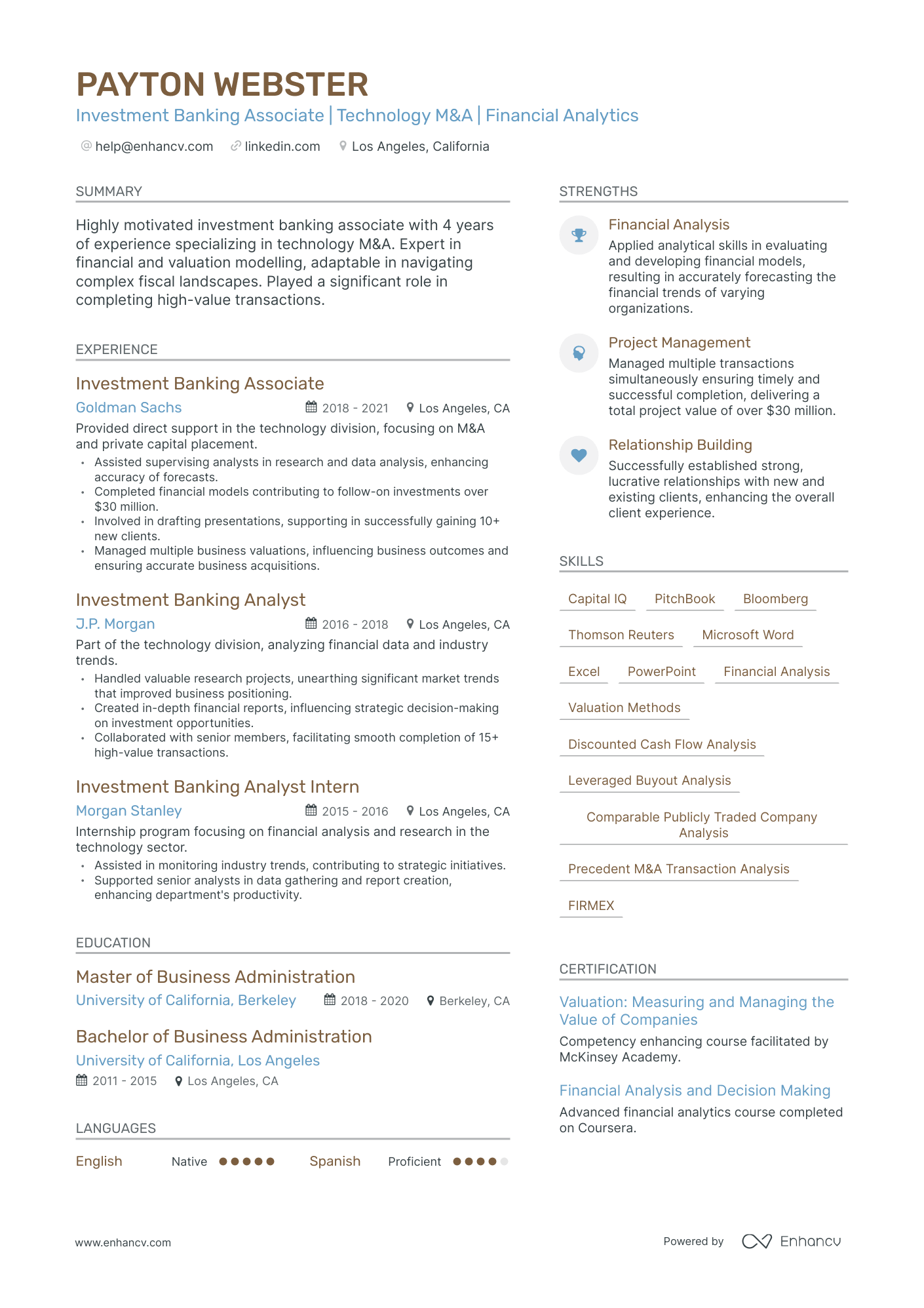 5 Investment Banking Associate Resume Examples & Guide for 2024