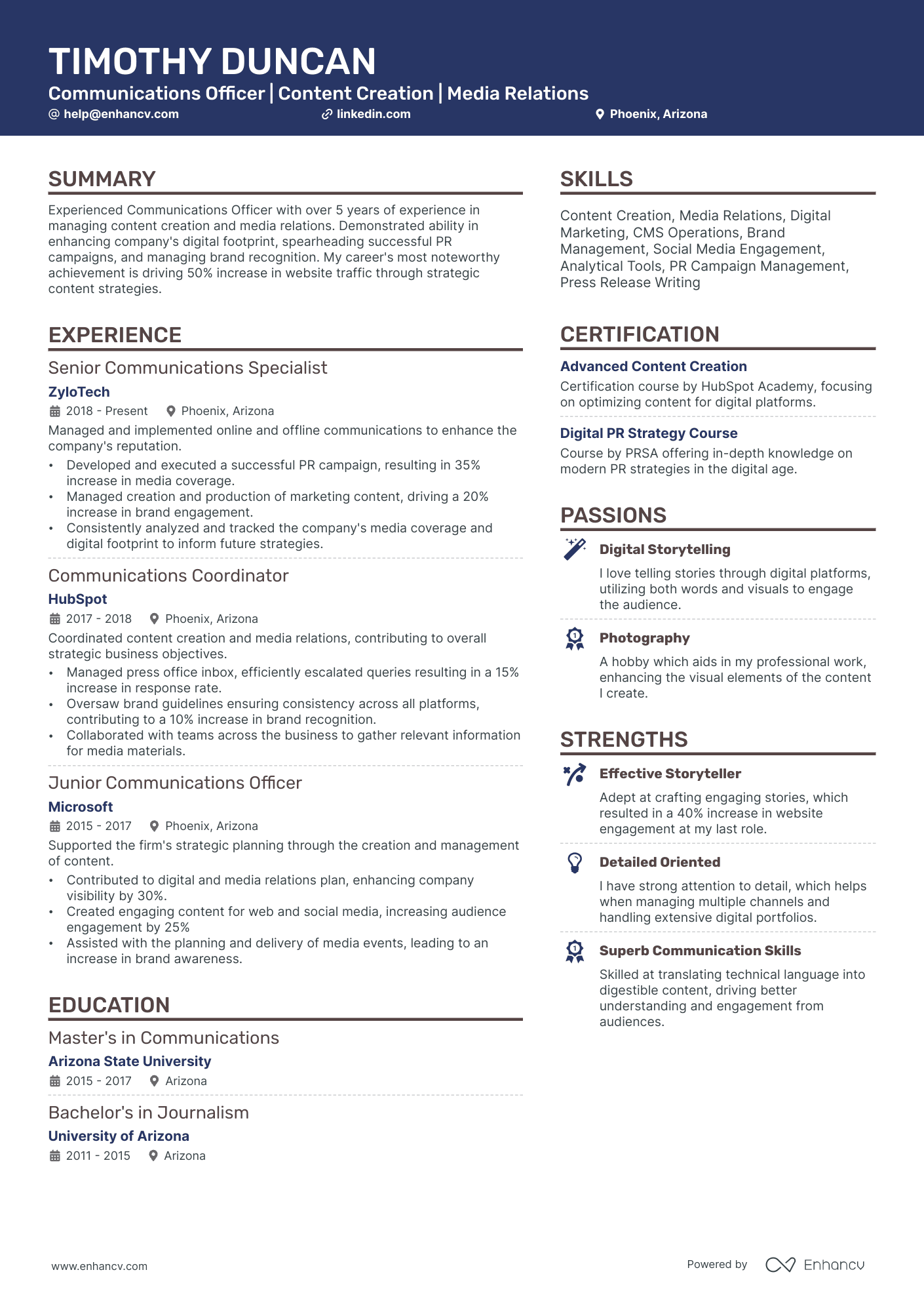 10 Communications Officer Resume Examples & Guide for 2026