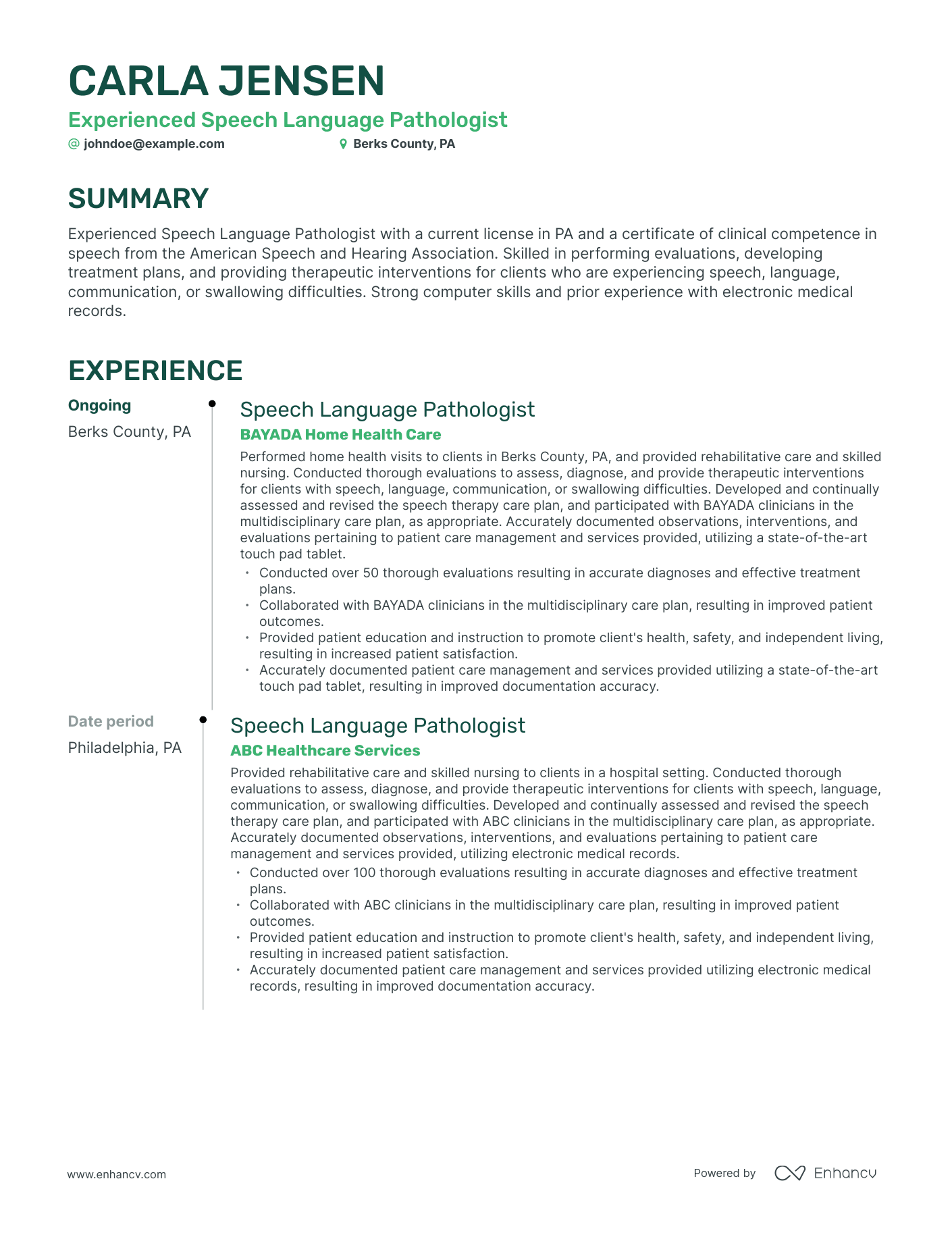 5 Speech Pathologist Resume Examples & Guide for 2023