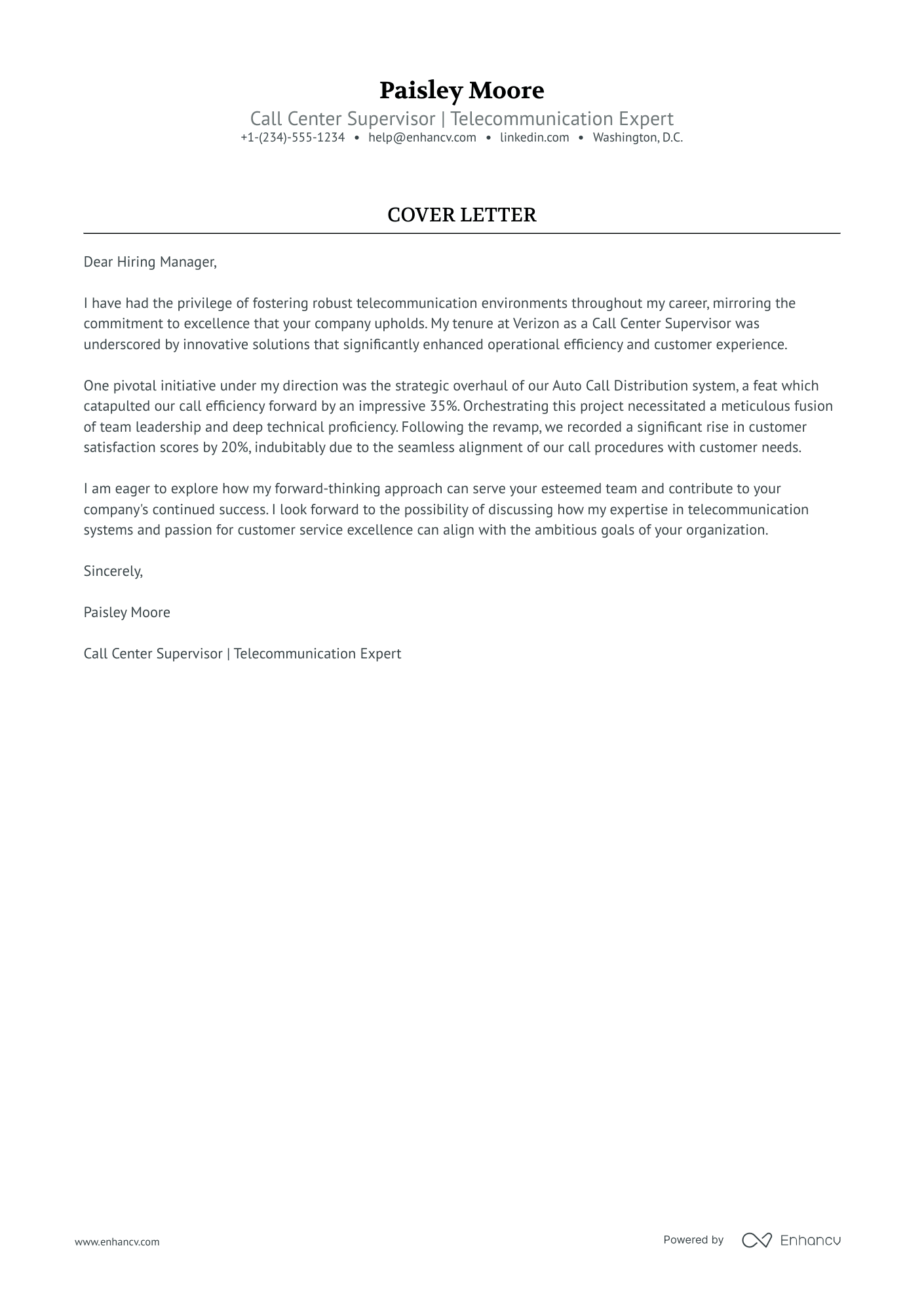 5 Professional Supervisor Cover Letter Examples and Template for 2026 ...
