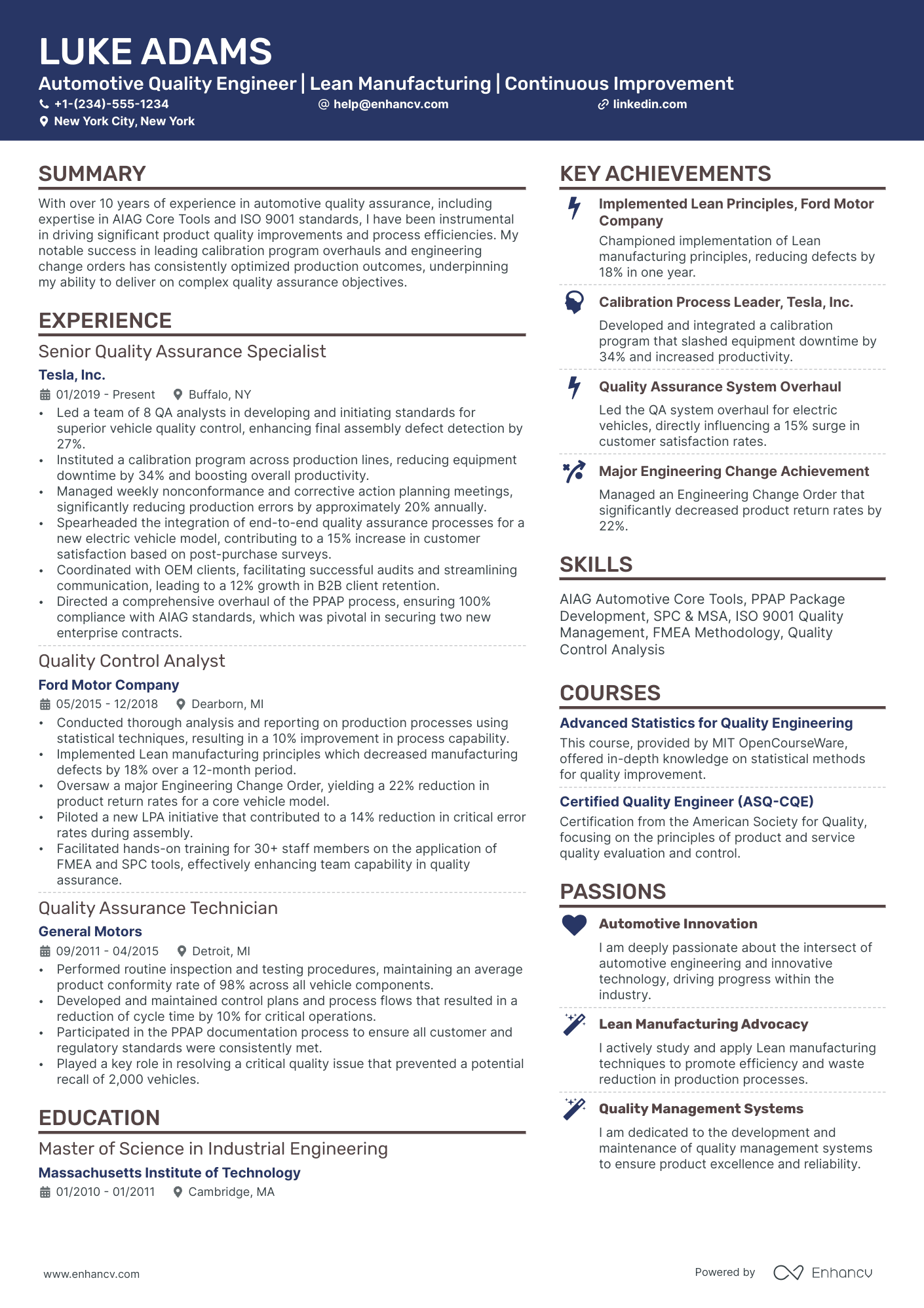 10 Automotive Engineering Resume Examples & Guide for 2026