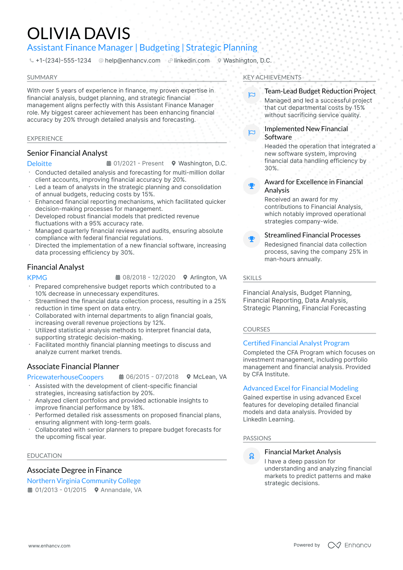 10 Assistant Finance Manager Resume Examples & Guide for 2026