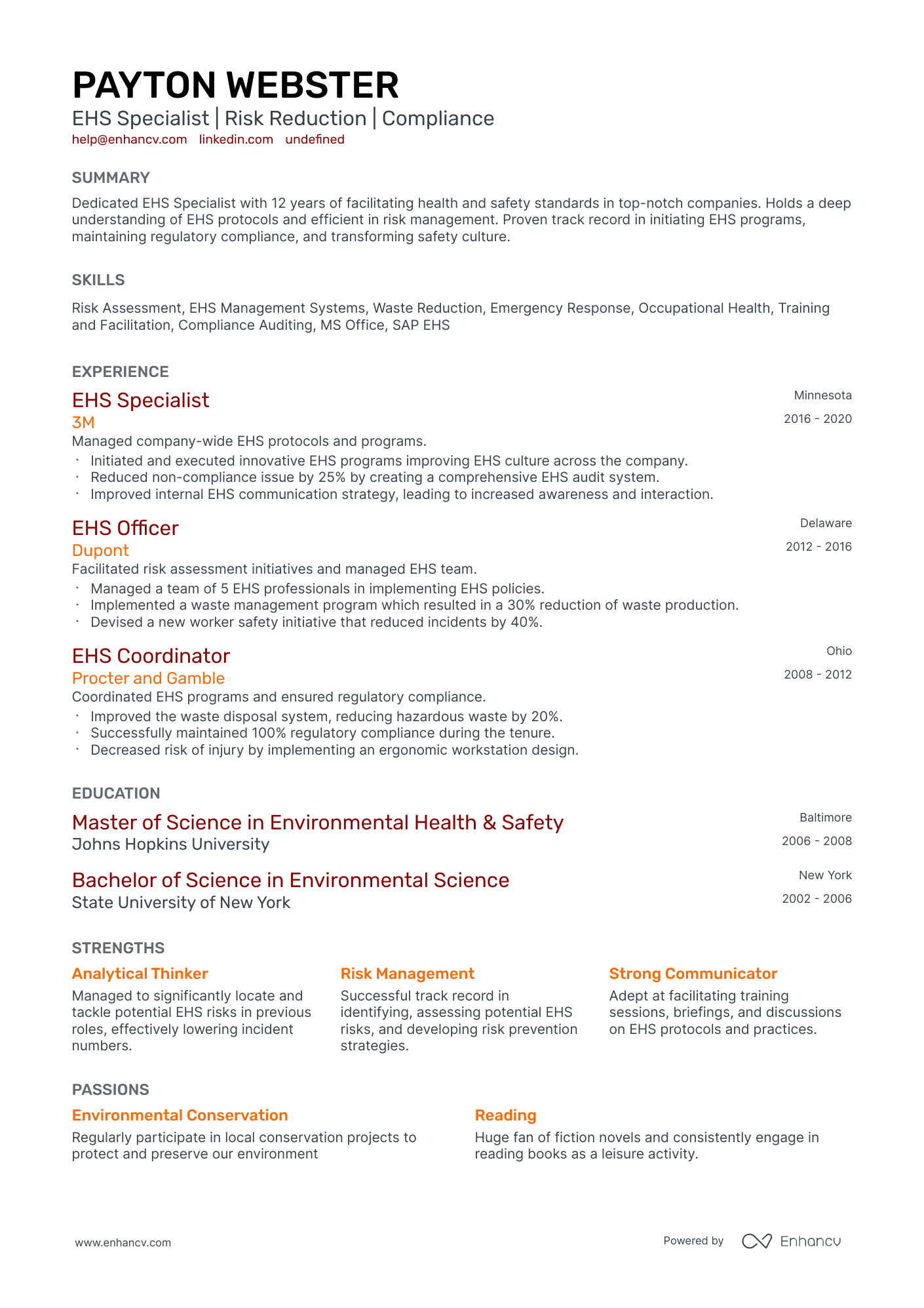 10 EHS Specialist Resume Examples & Guide for 2026