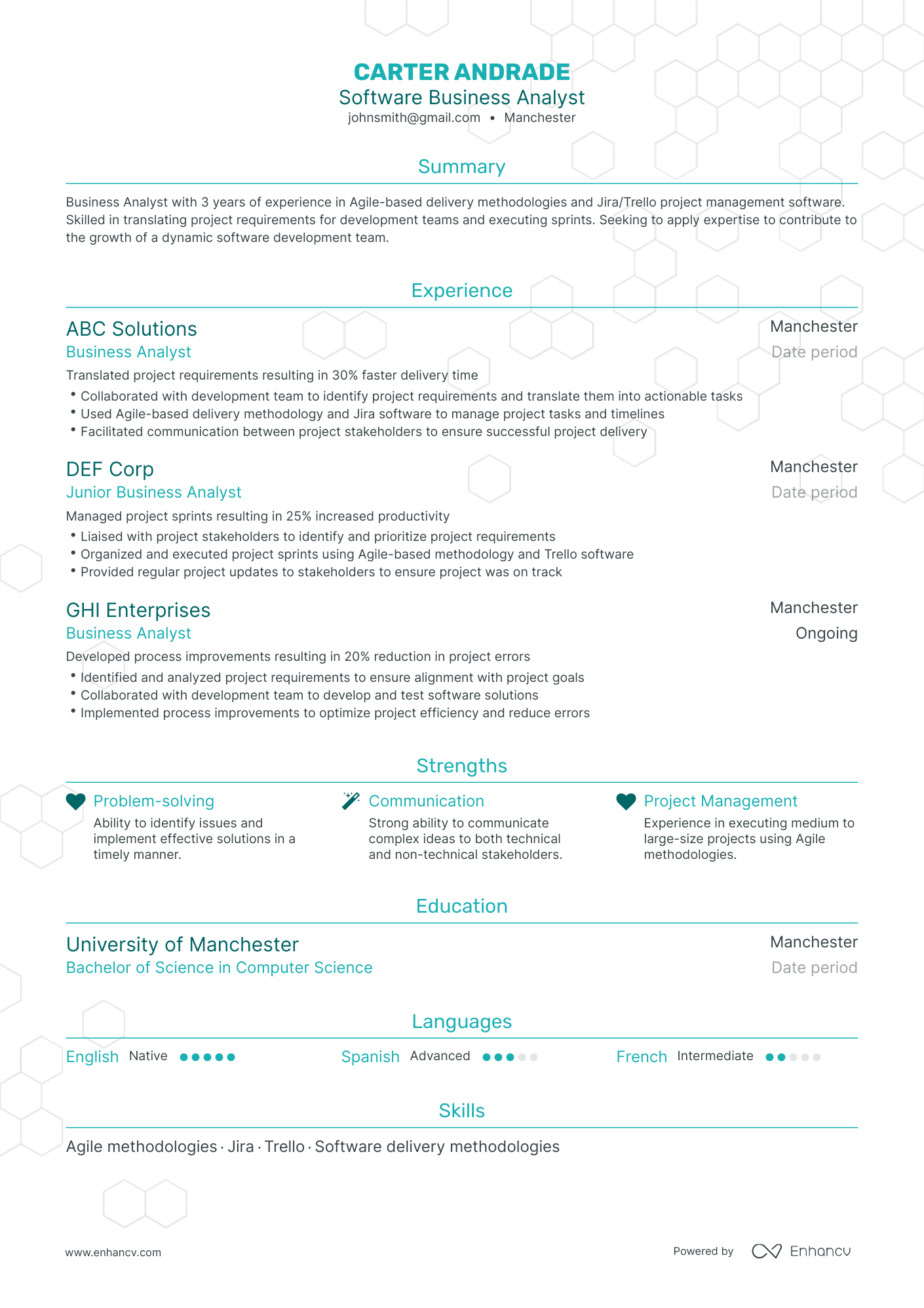 5 Software Business Analyst Resume Examples & Guide for 2023