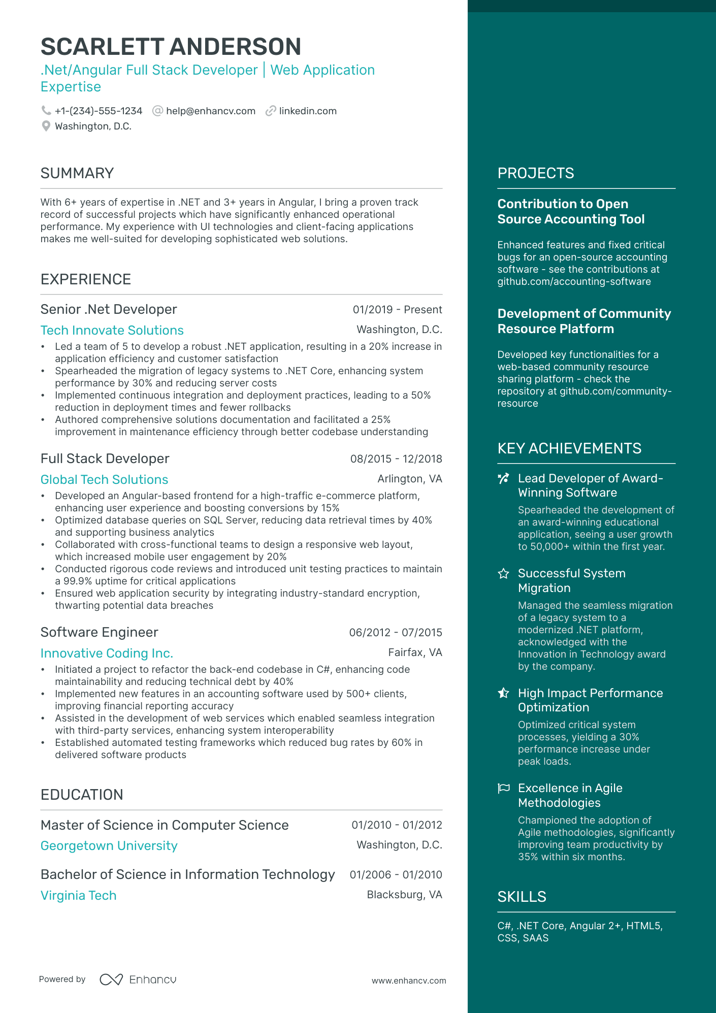 10 Angular Full-Stack Developer Resume Examples & Guide for 2026