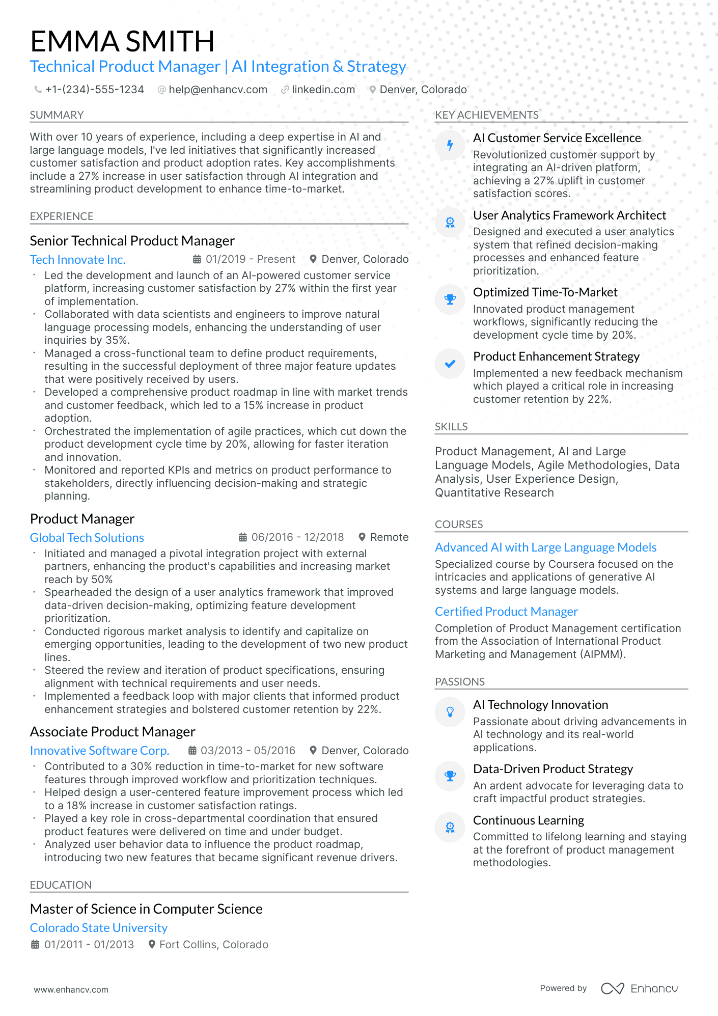 10 Technical Product Manager Resume Examples & Guide for 2026