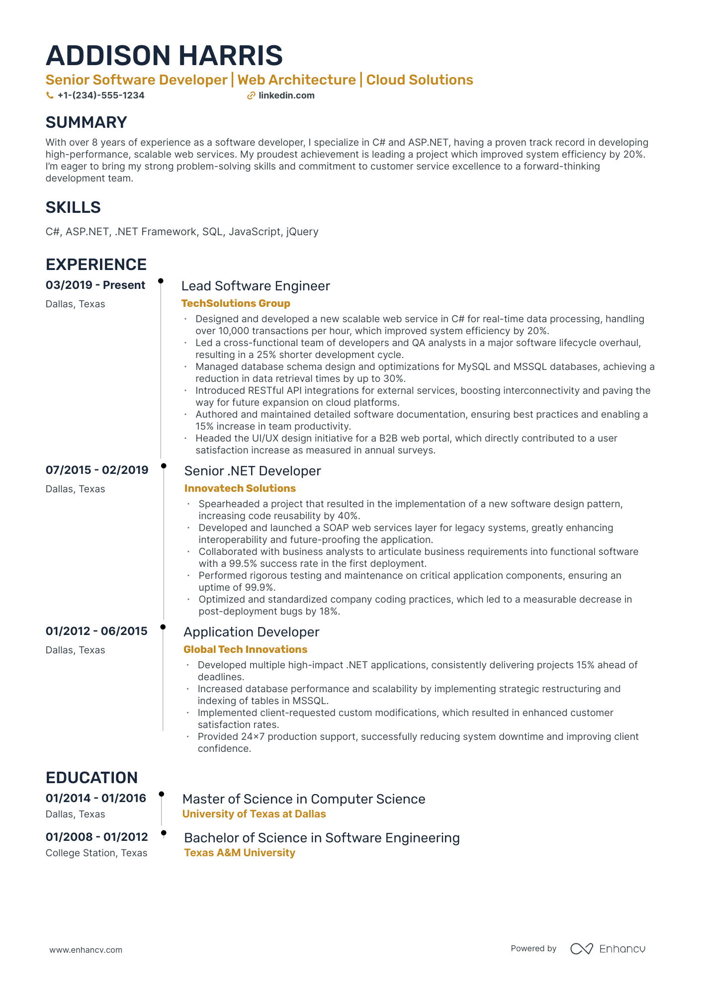 10 Junior Web Developer Resume Examples & Guide for 2025