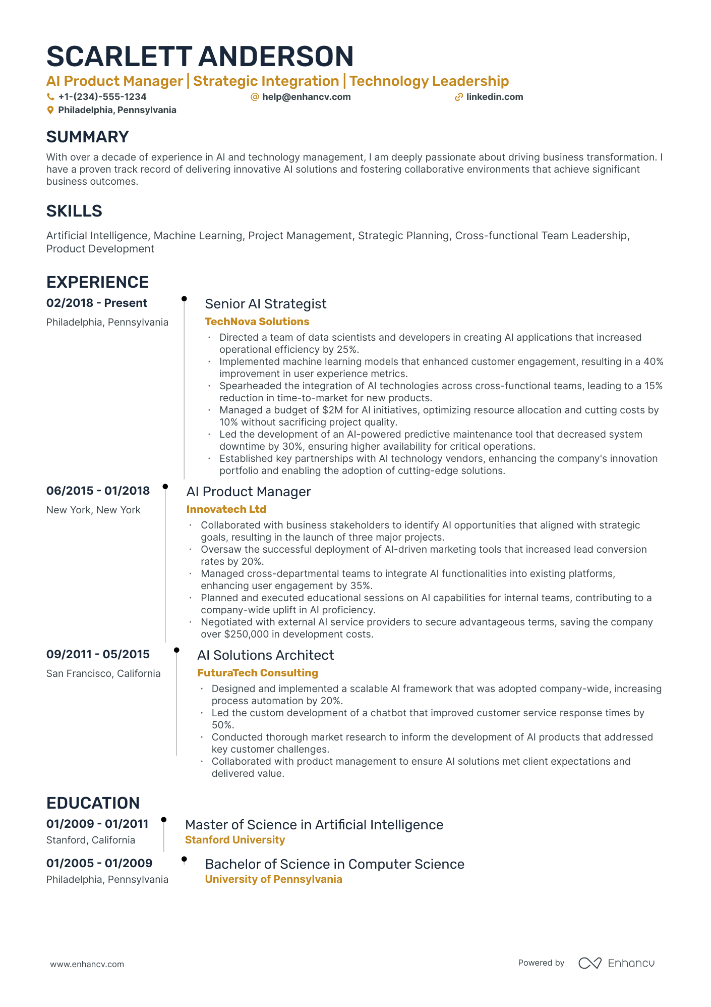 10 AI Product Manager Resume Examples & Guide for 2026