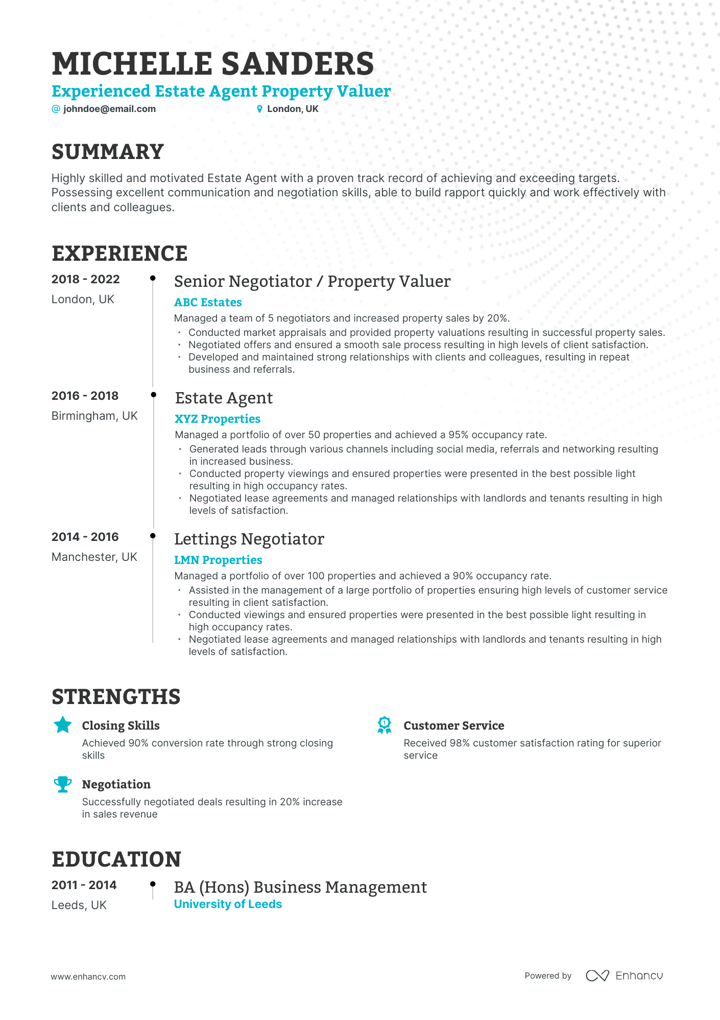 5 Estate Agent Resume Examples & Guide for 2023
