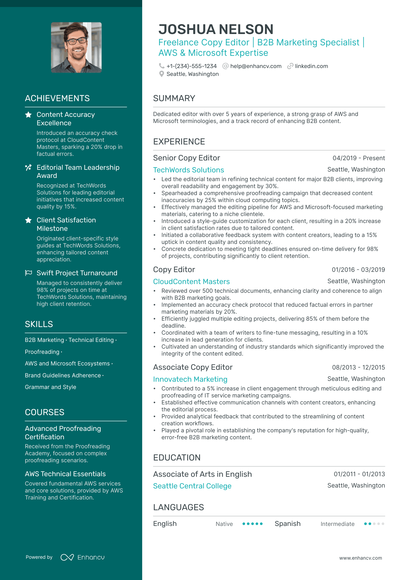 5 Freelance Copy Editor Resume Examples & Guide for 2024
